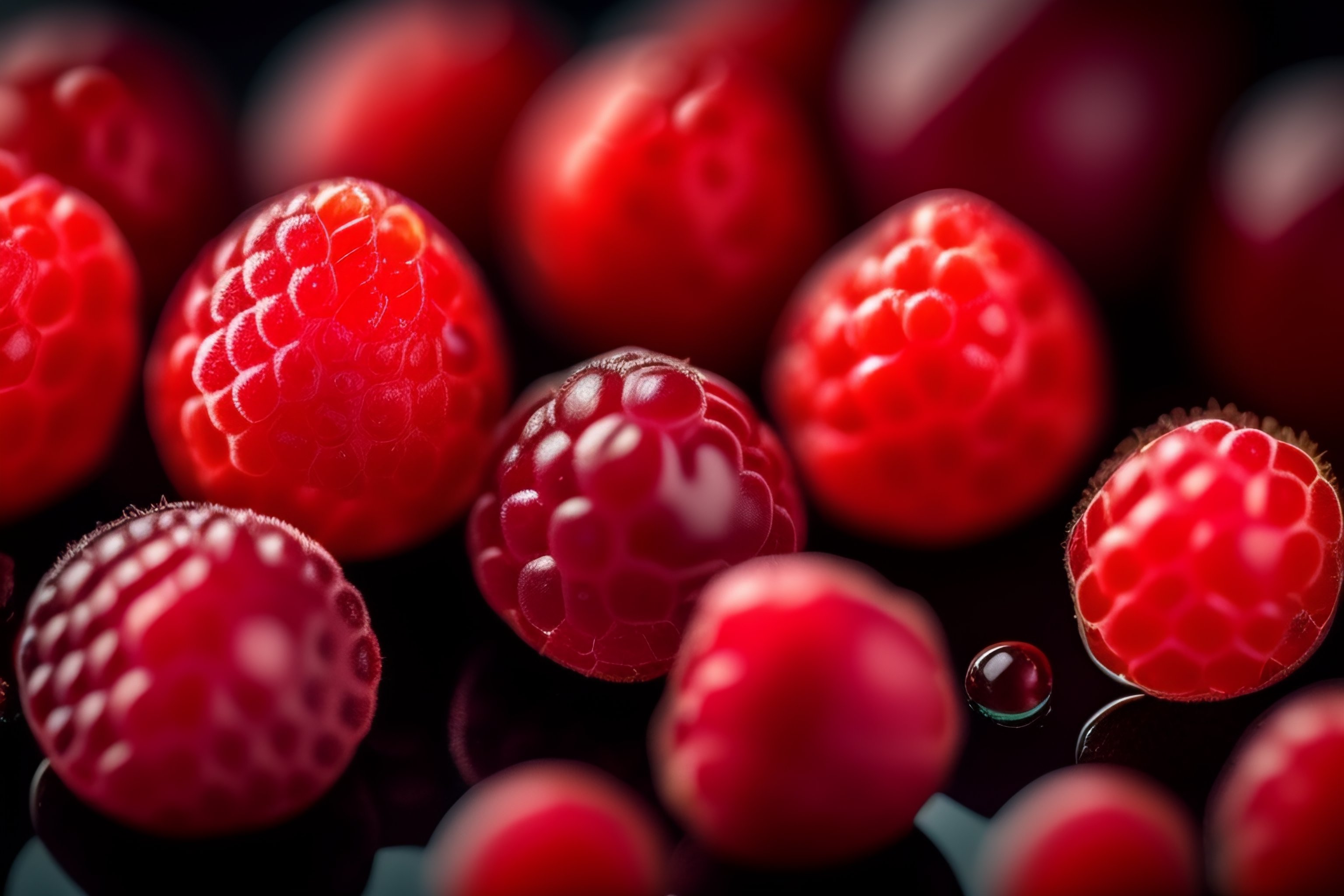 Lexica - Raspberries macro photo, super realistic, high quality, super ...