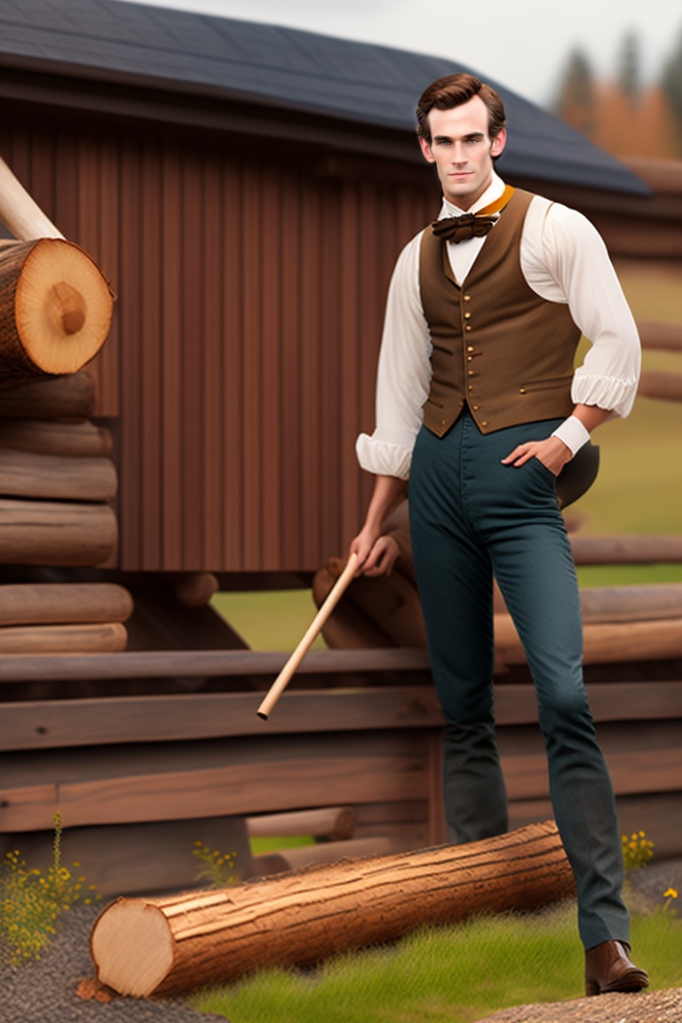 Lexica - Young Abraham Lincoln working as a rail-splitter, split logs ...