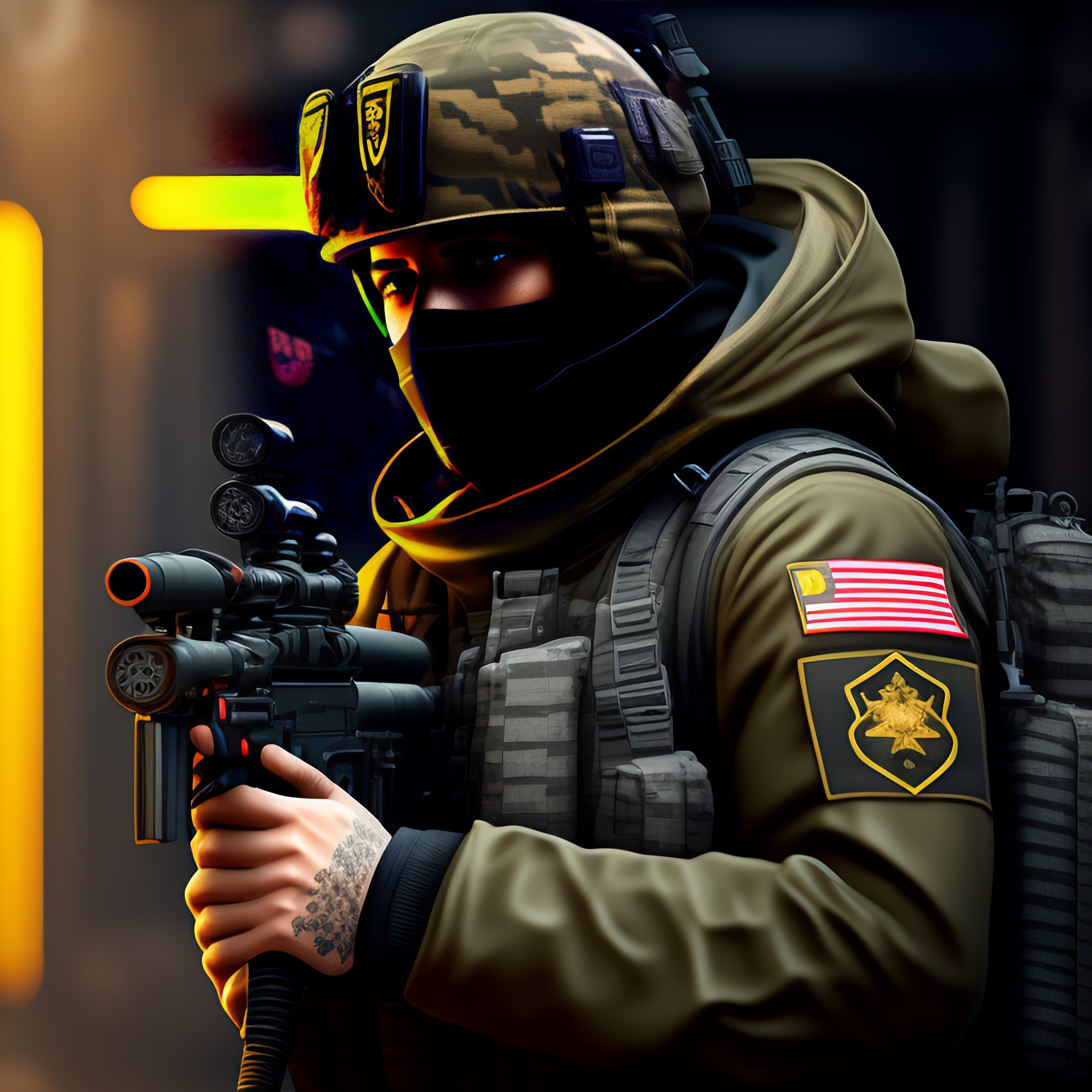 Lexica - CS-GO terrorist player, deluxe skin, militar symbols and ...
