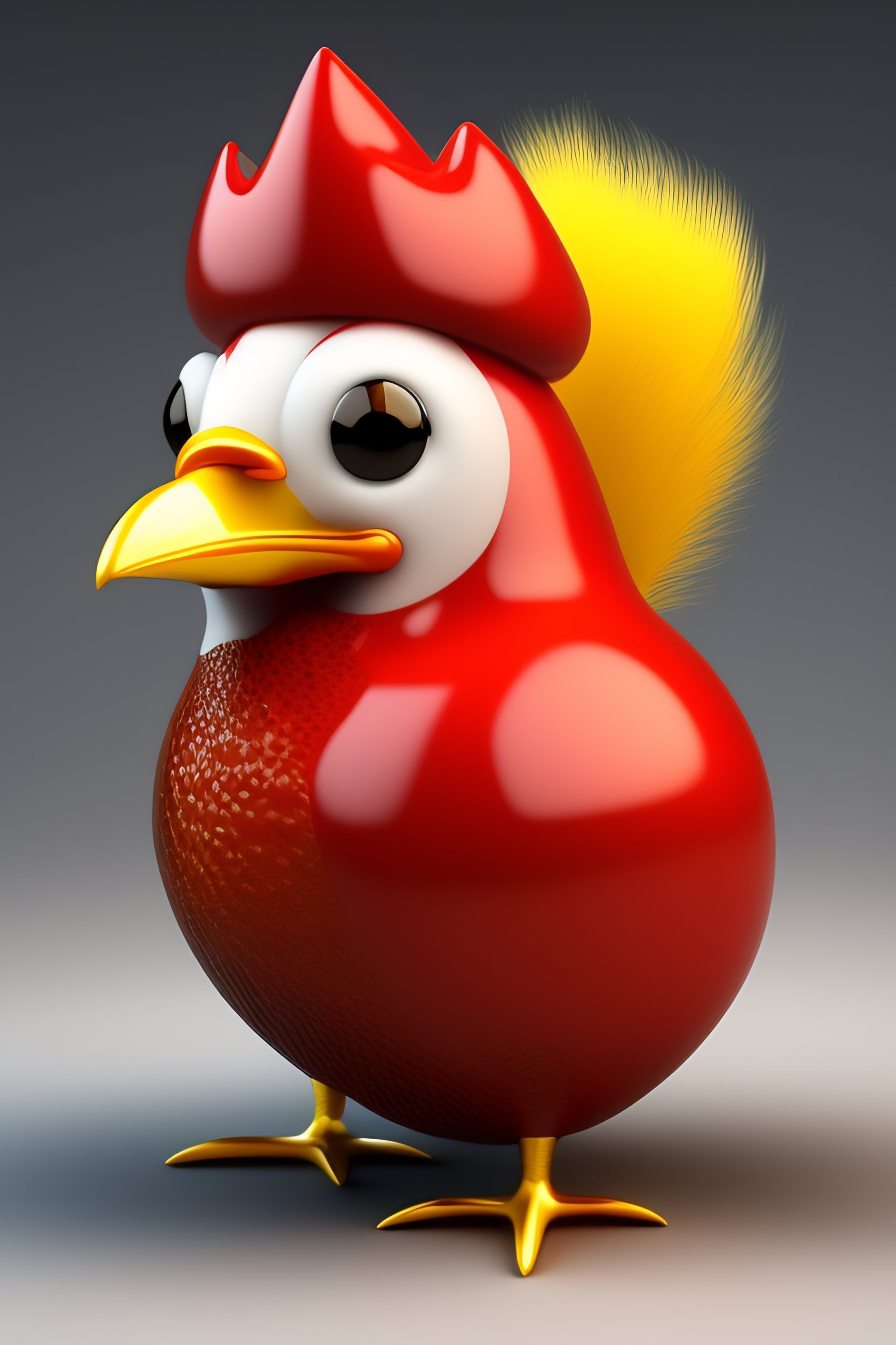 Lexica - Stupid Chicken. 3D Cartoon