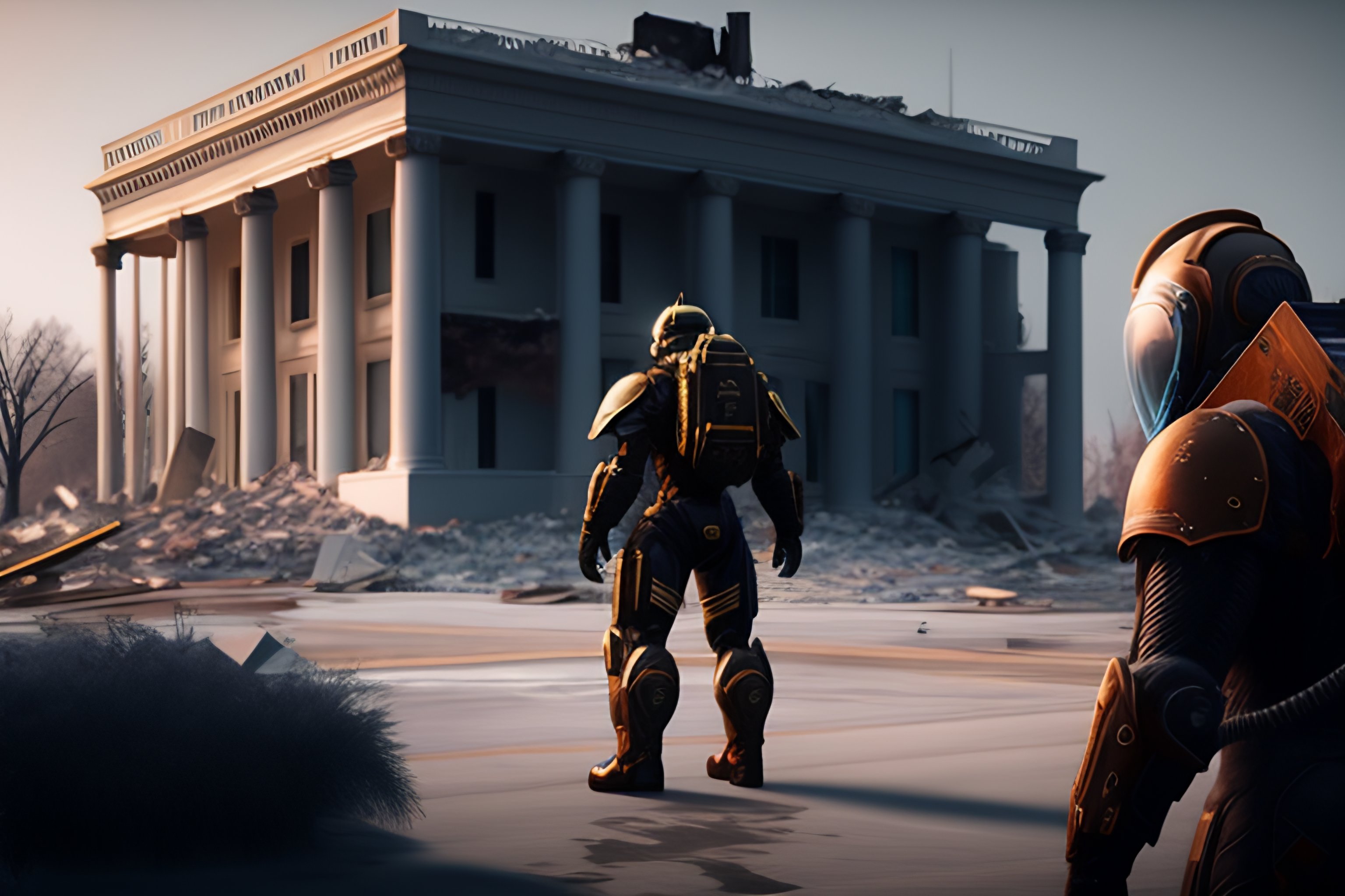 Lexica - Photography of Vladimir Putin in power armor without a helmet ...