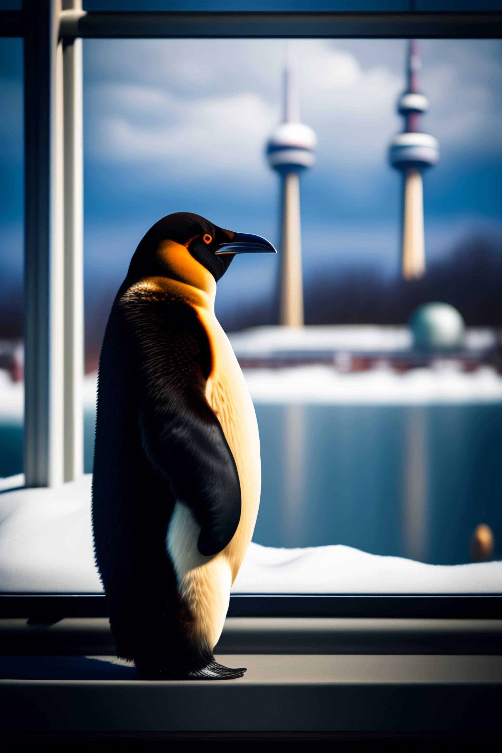 Lexica - Pinguin visiting the CN tower