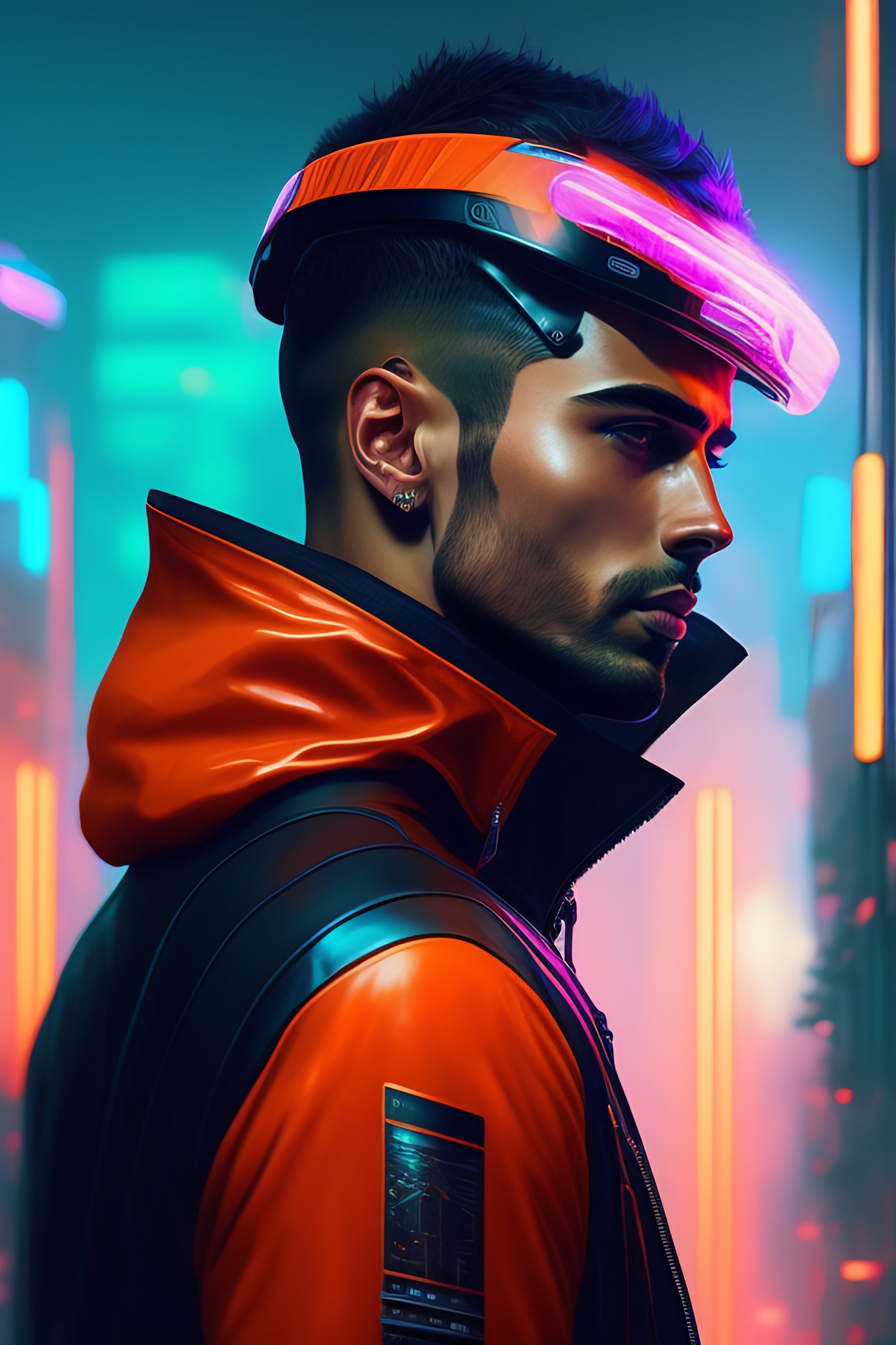 Lexica - Theo james , cyberpunk futuristic neon. by ismail inceoglu ...