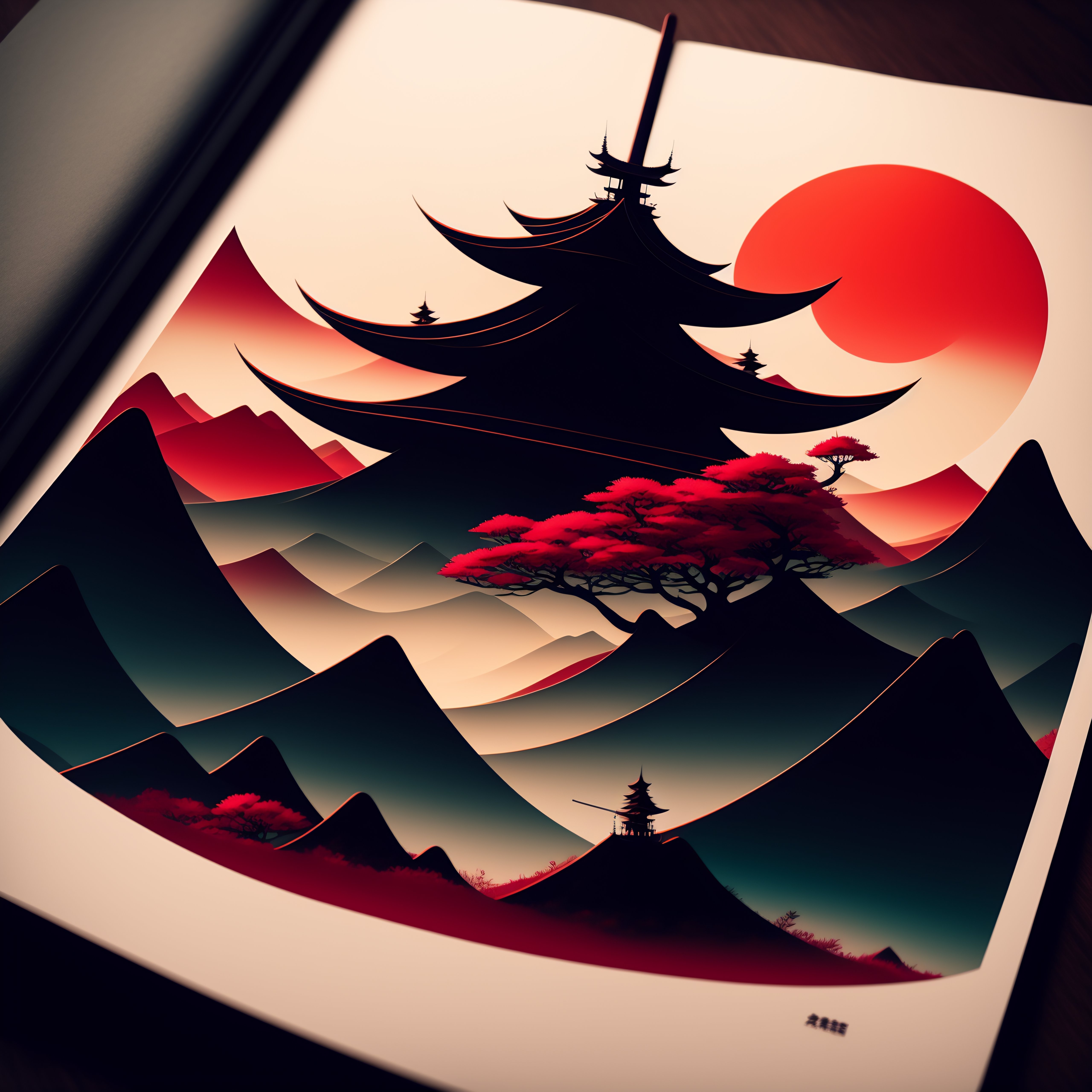 Lexica - 2D landscape!!!, (((sketch))), retro sketch, dark art, dark ...