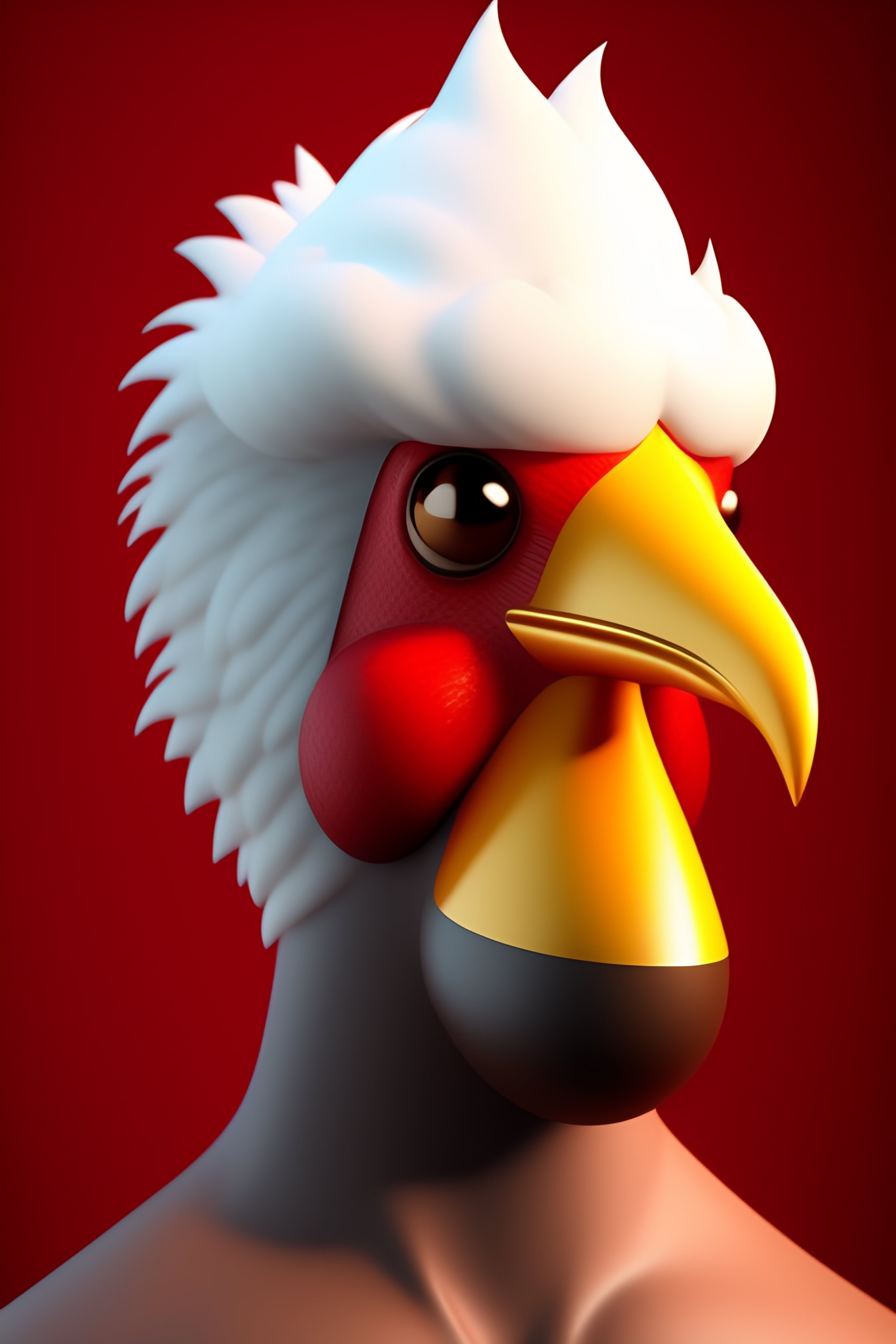 Lexica - Stupid Chicken mask. 3D cartoon.