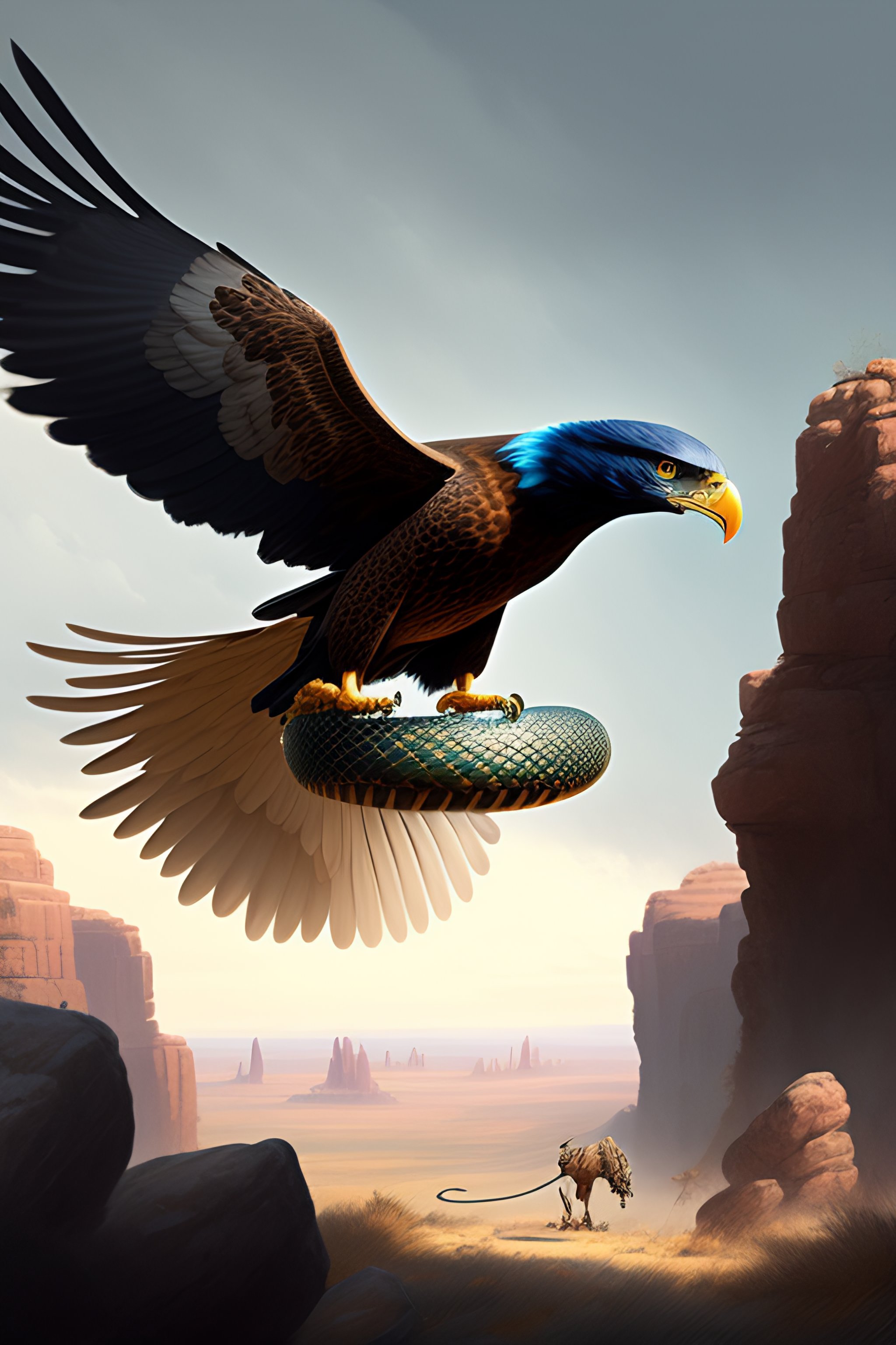 Lexica - Eagle crushing a snake greg rutkowski