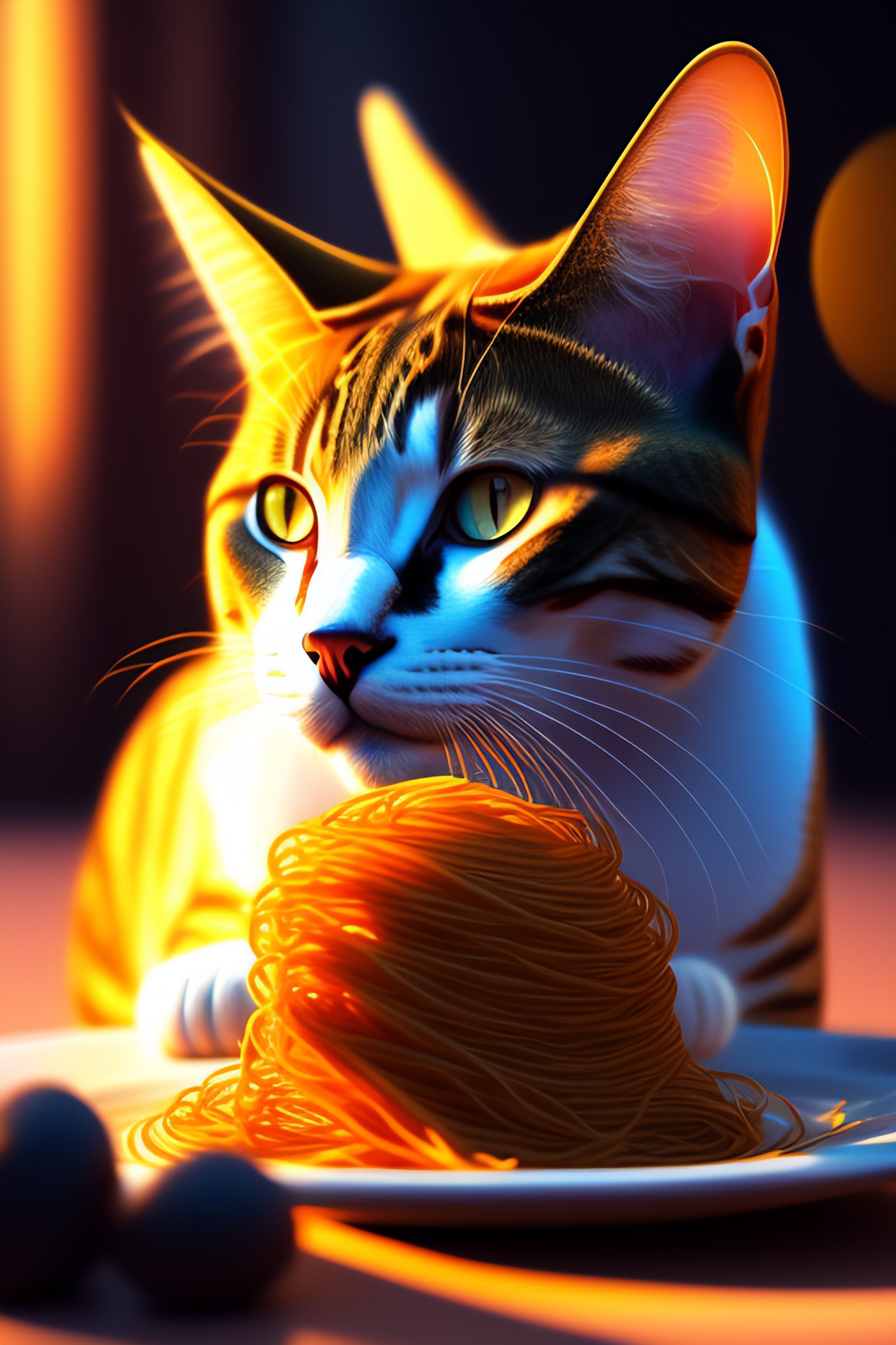 Spaghetti Cat Wallpaper