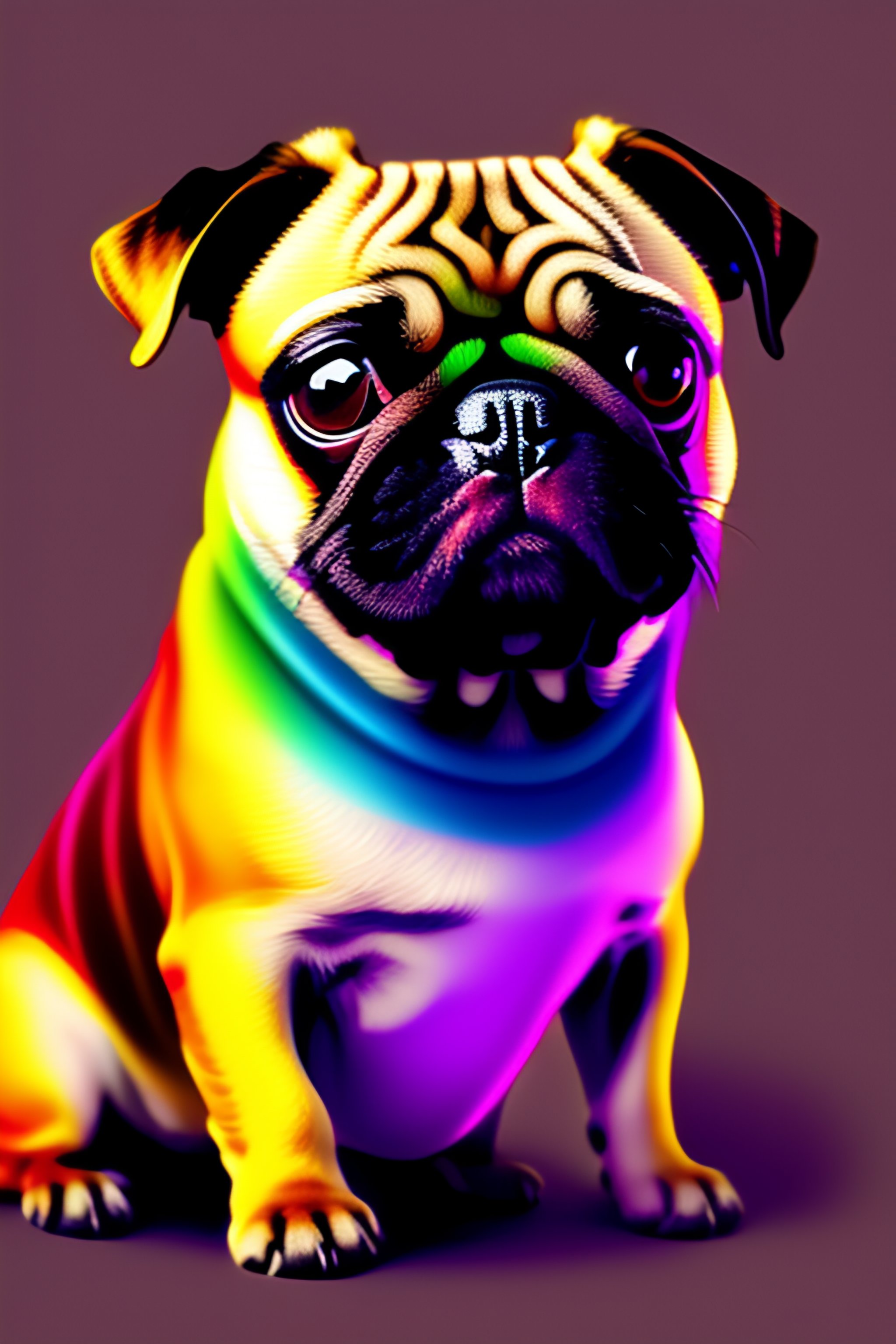 Lexica - Colourful t-shirt of a cute pug playing Dungeon n Dragons, cartoon