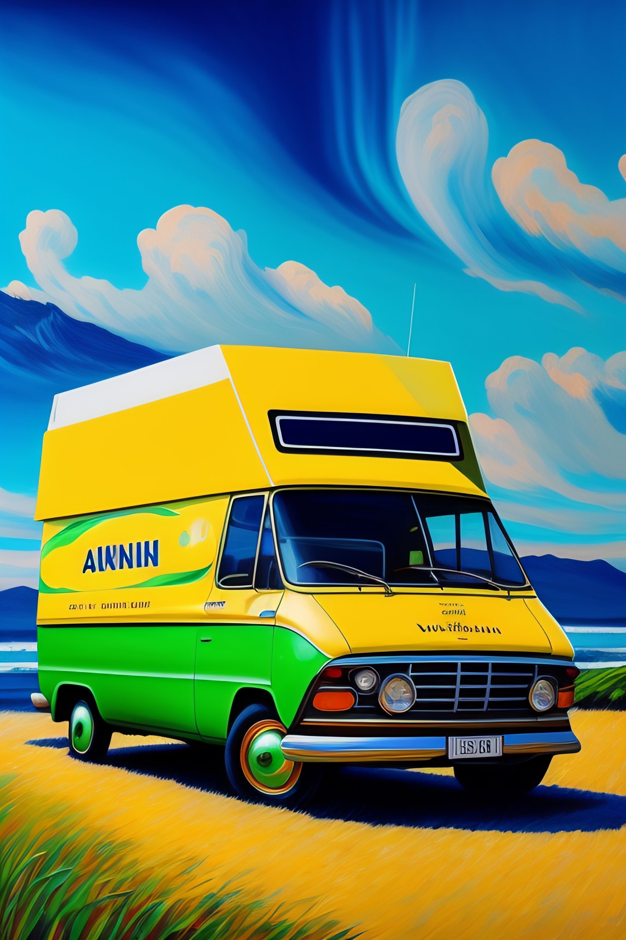 Lexica - A painting mixing the van Auckland of the stylevan brand with ...