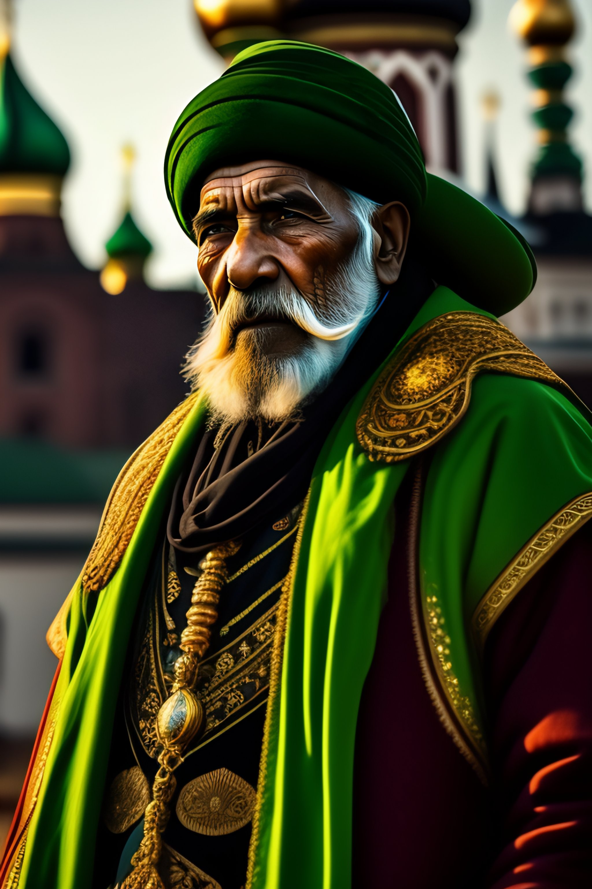 Lexica - Tatar old man in tubeteika, narrow face, strong high skulls ...