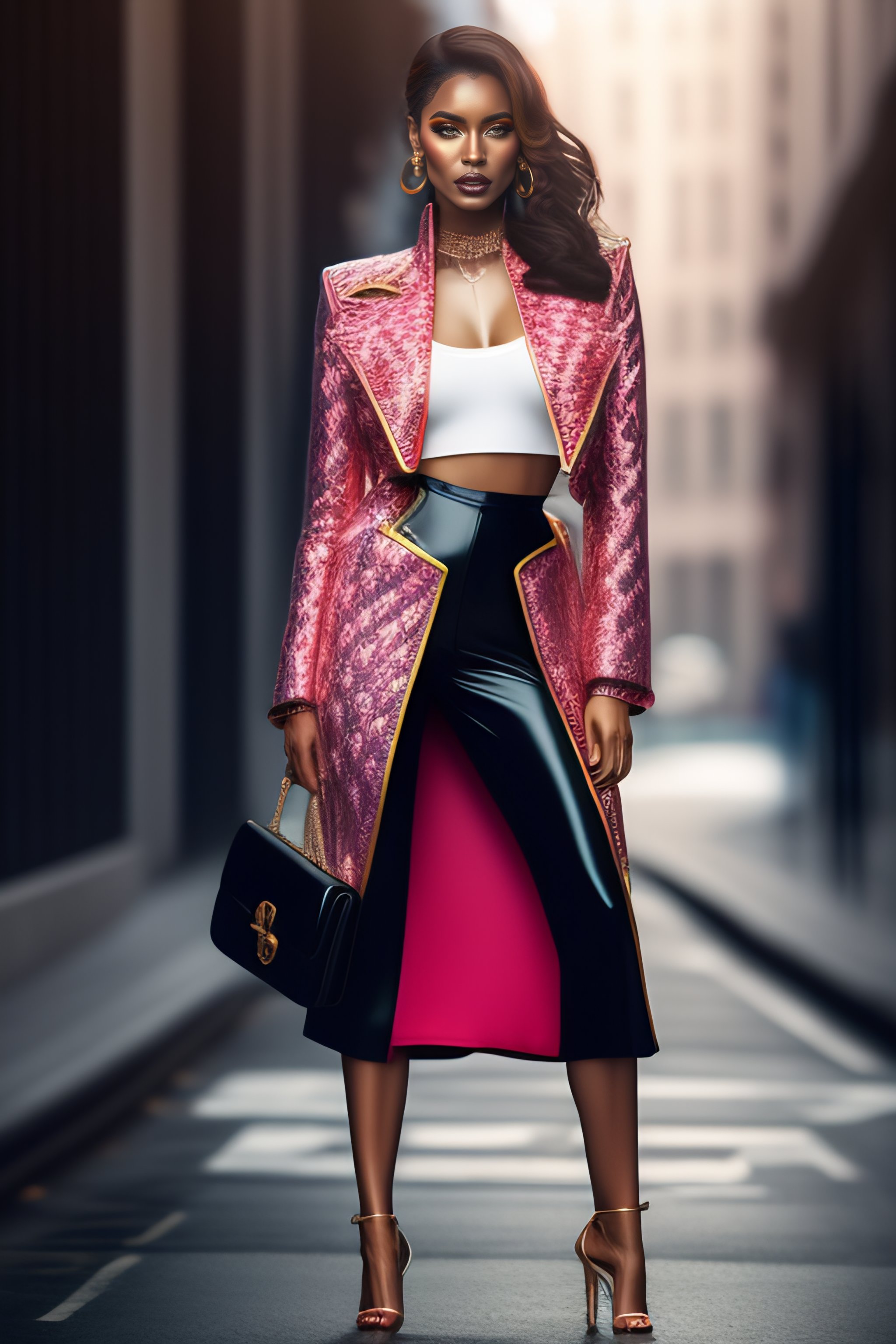 Lexica - Fashionable editorial woman model poses stylish different ...