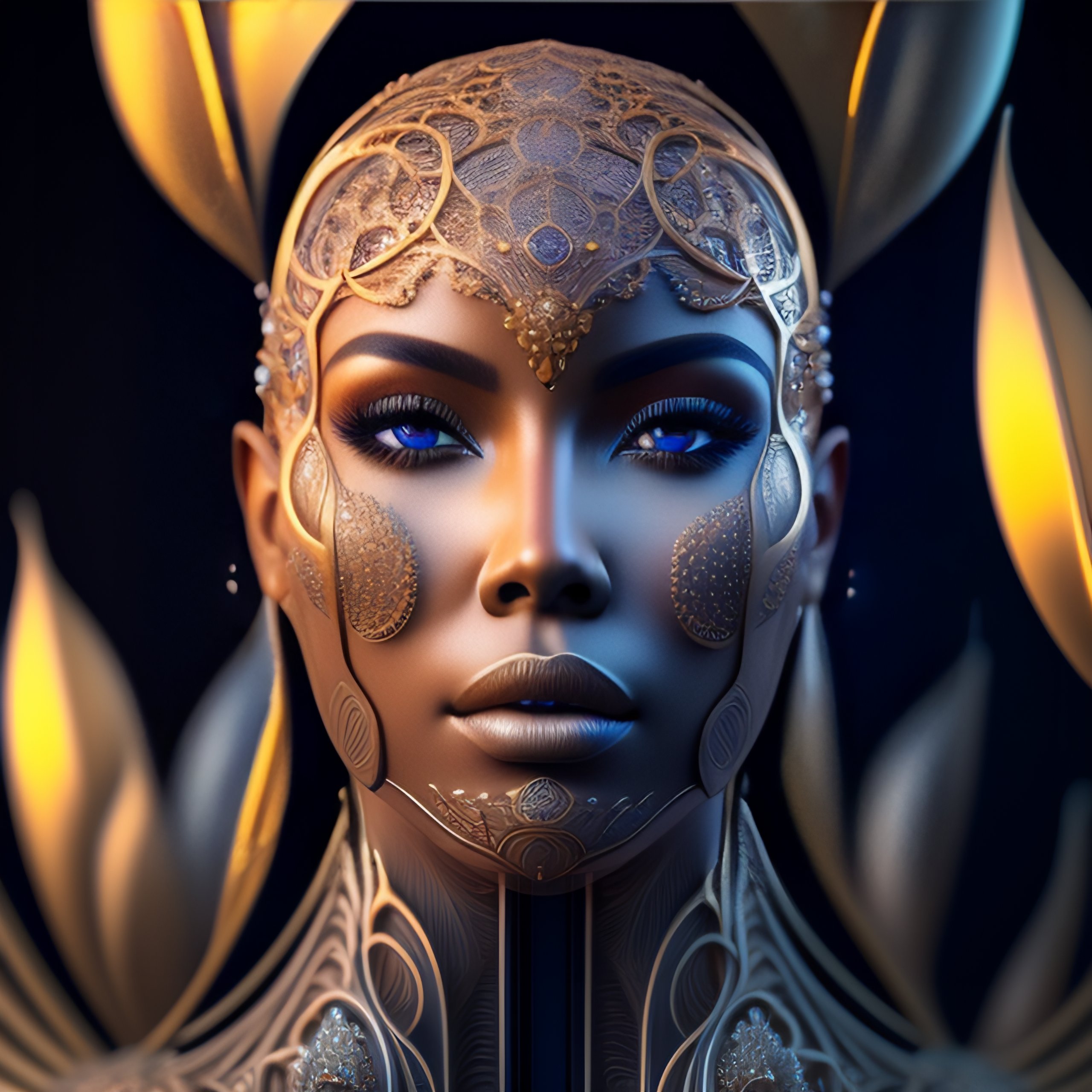 Lexica Complex 3d Render Ultra Detailed Of A Beautiful Porcelain Profile Kim Kardashians Face 