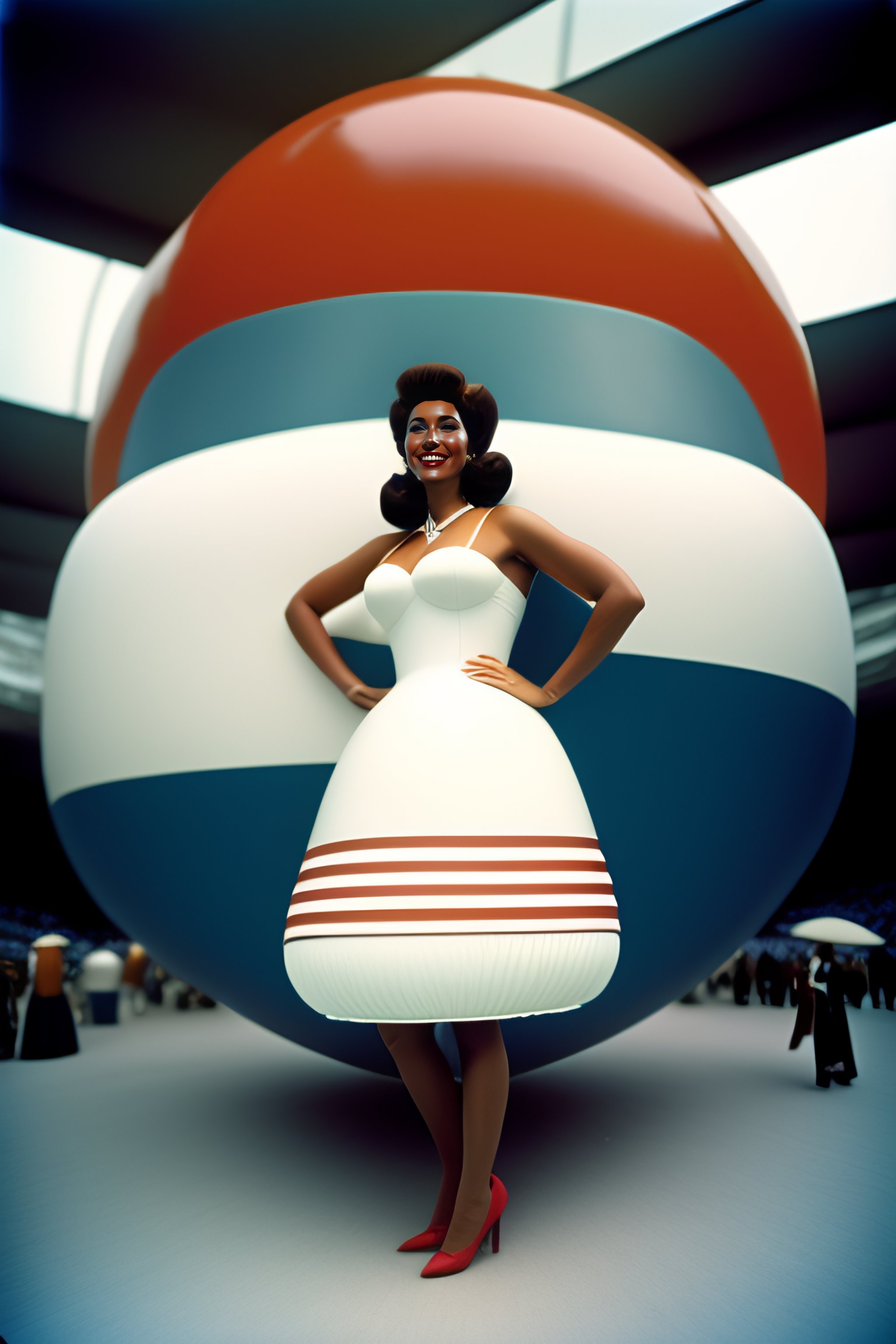 Lexica - 1964, women wearing inflatable dress, new York world's fair ...