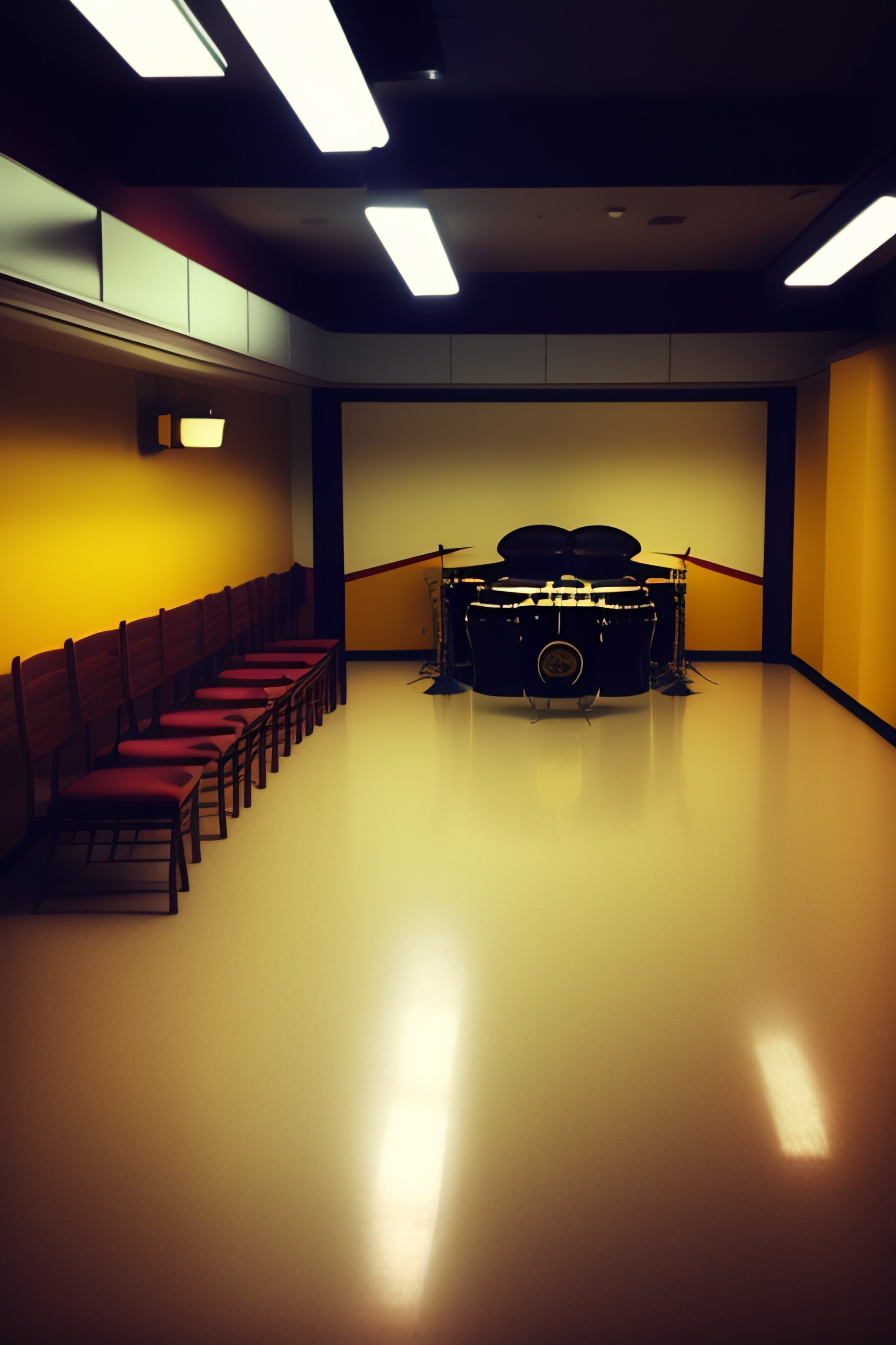 Lexica - Low quality liminal space empty band room lonely nostalgic