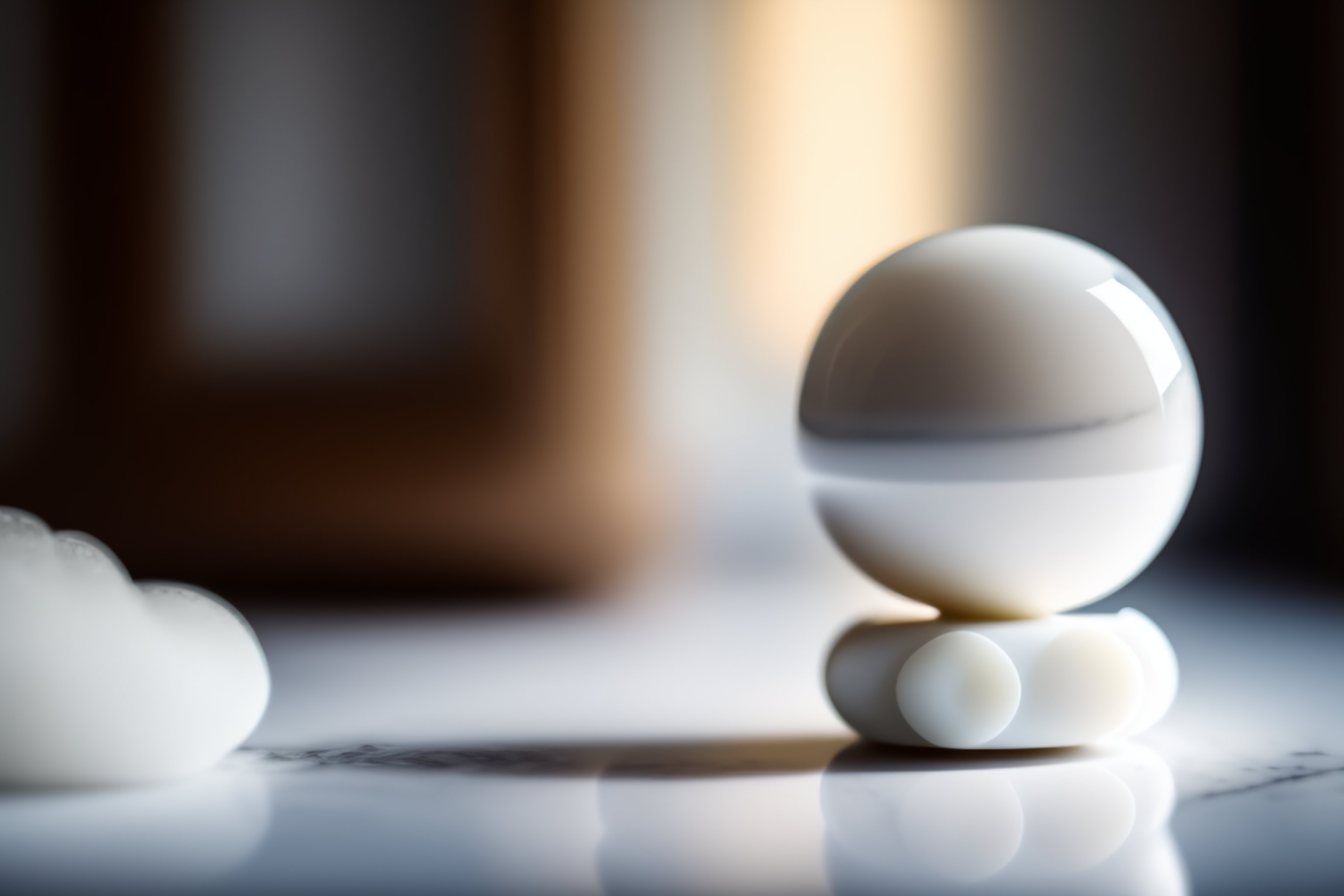 Lexica - A simple marble doll. It stands in a pure white space.