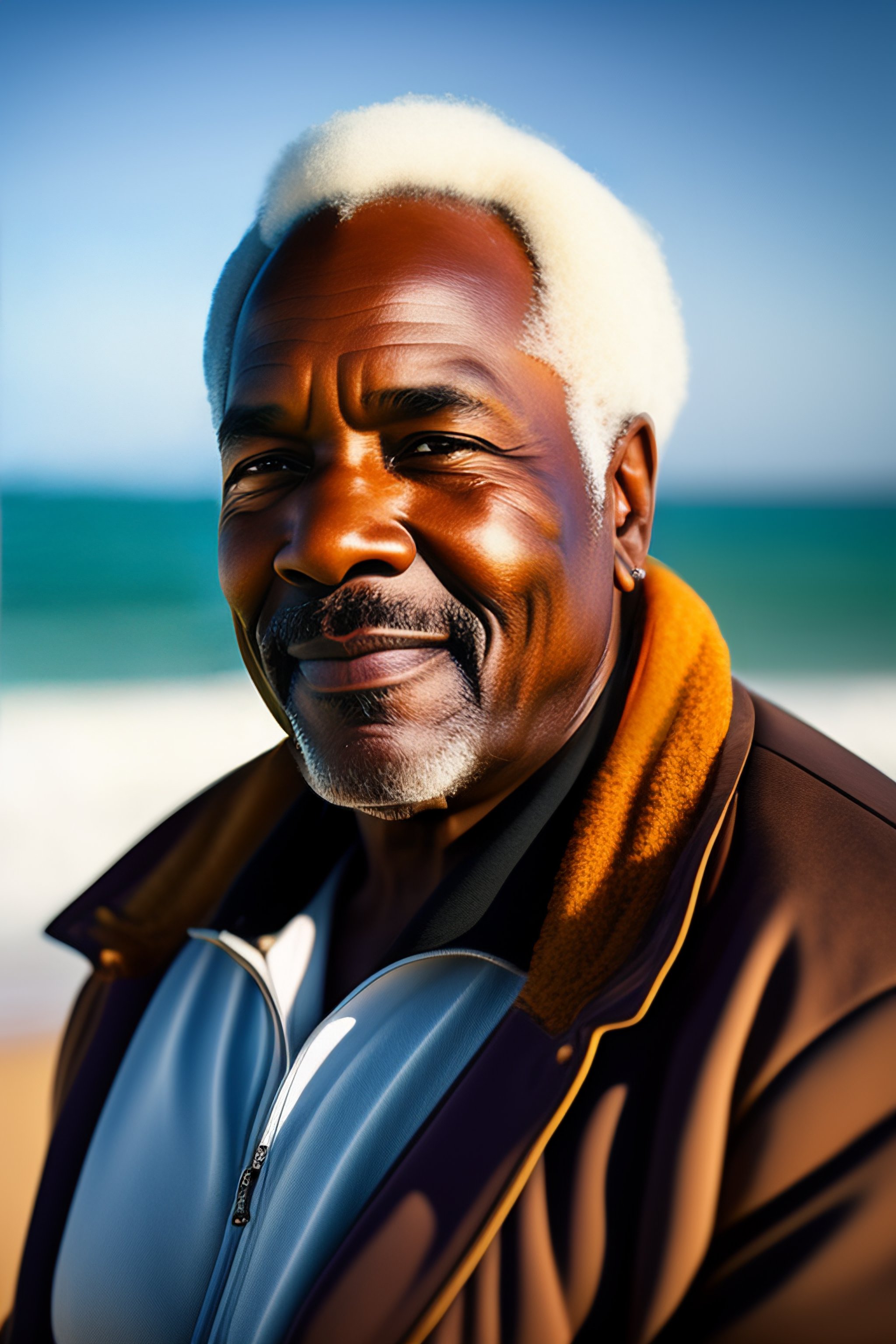 Old Black Man Smiling