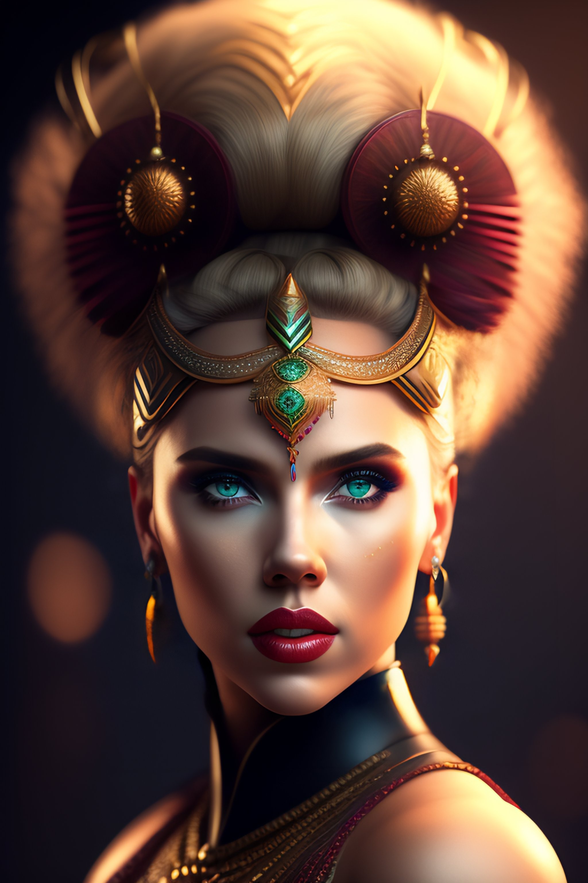 Lexica - Scarlett Johansson as ballerina, steampunk tribal mask ...