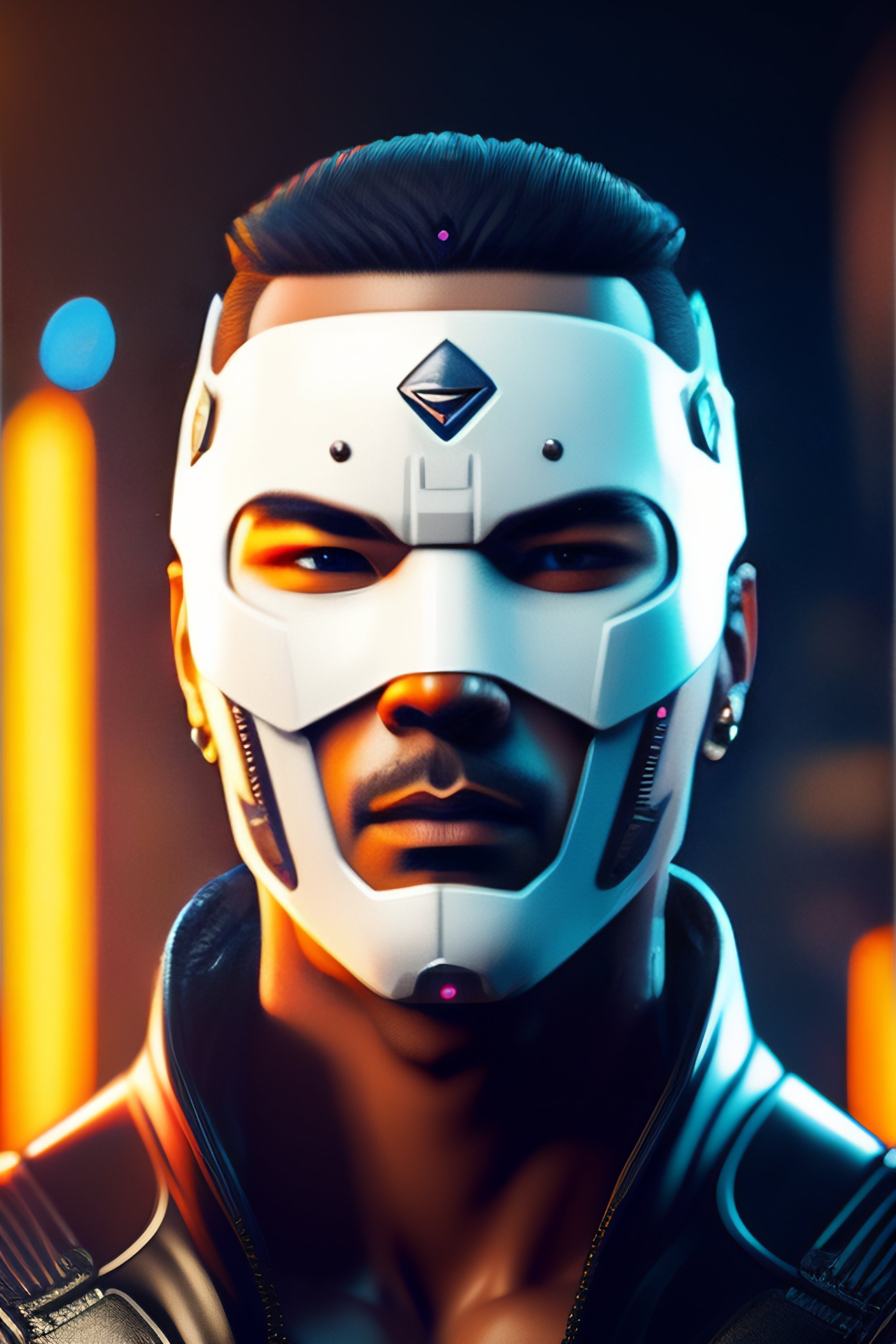 Lexica - Cyberpunk 2077 mask man white