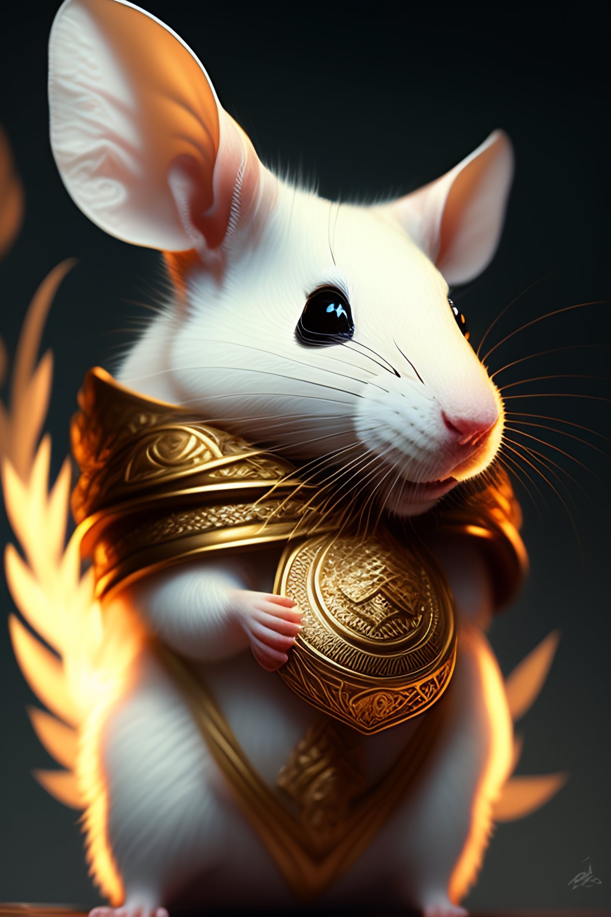 Lexica - A king white rat in free fire style, highly detailed, digital ...
