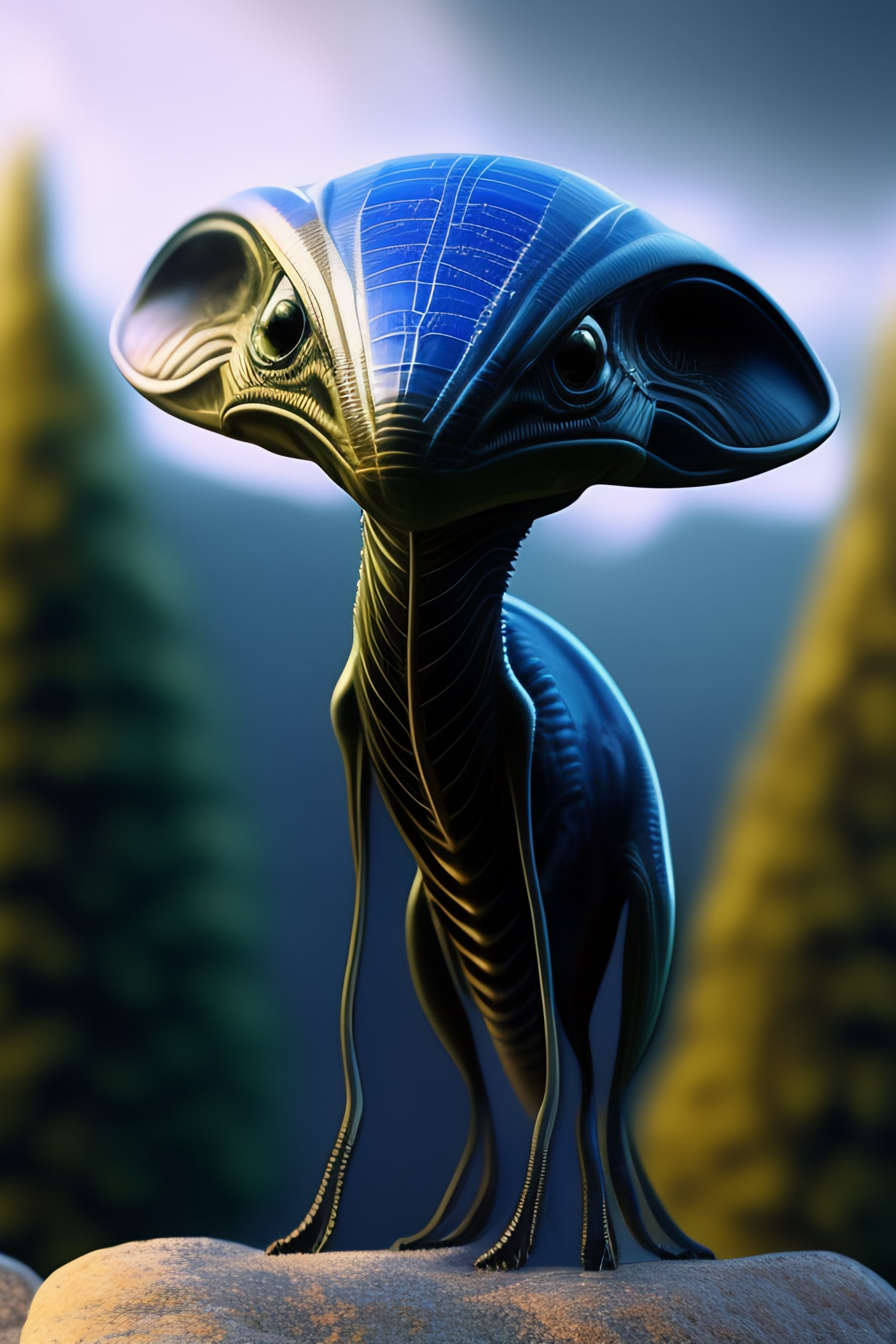 Lexica - The alien is a towering figure, standing at least eight feet ...