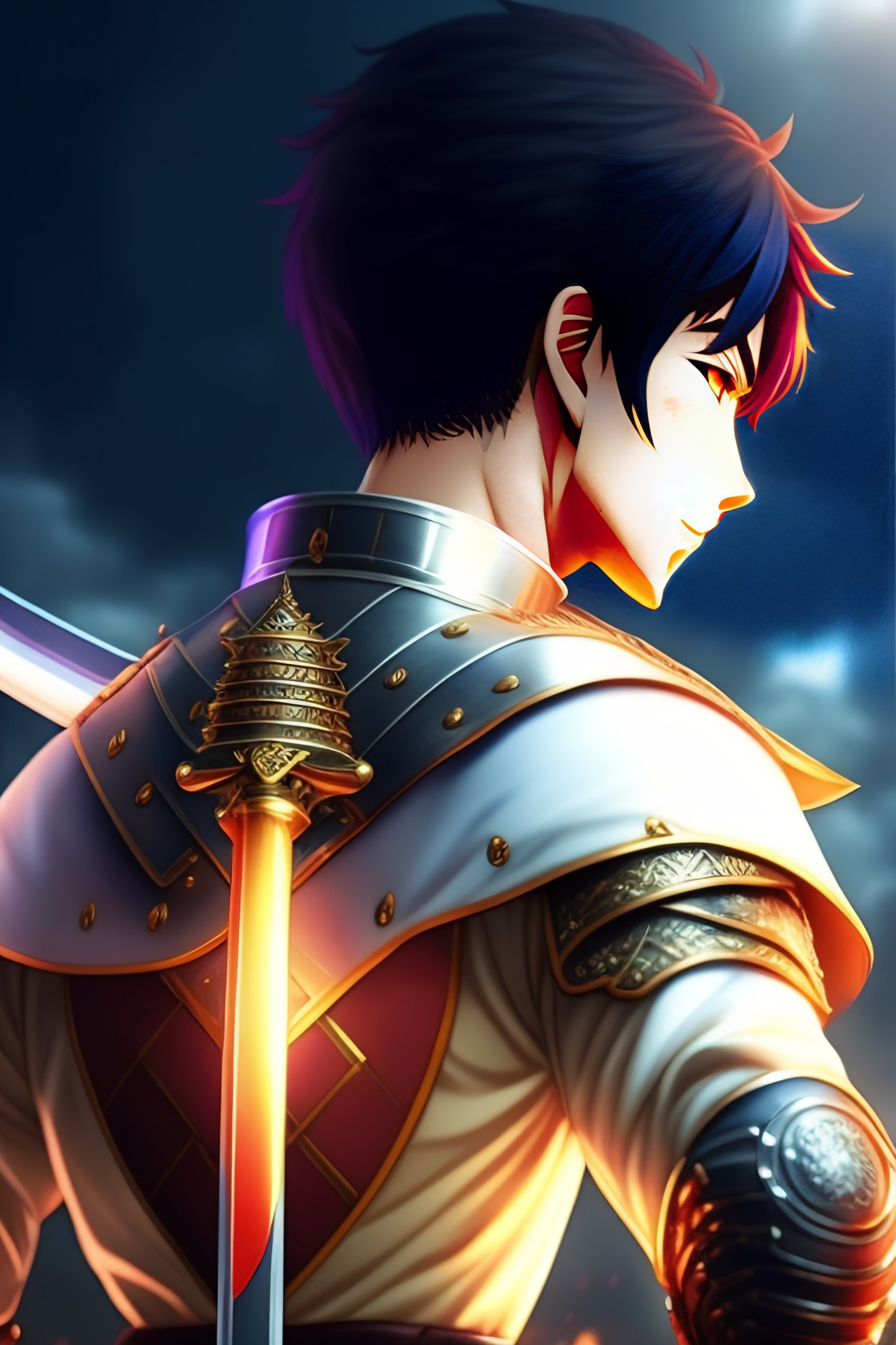 Lexica - A manga character with sword on his back