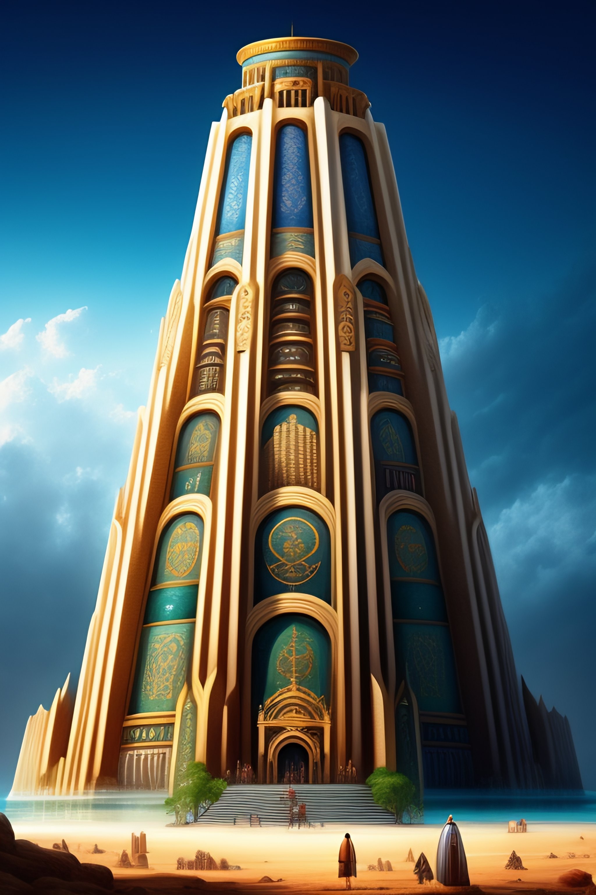 Lexica - Tower of babel in Atlantis big circular huge civilization lost ...