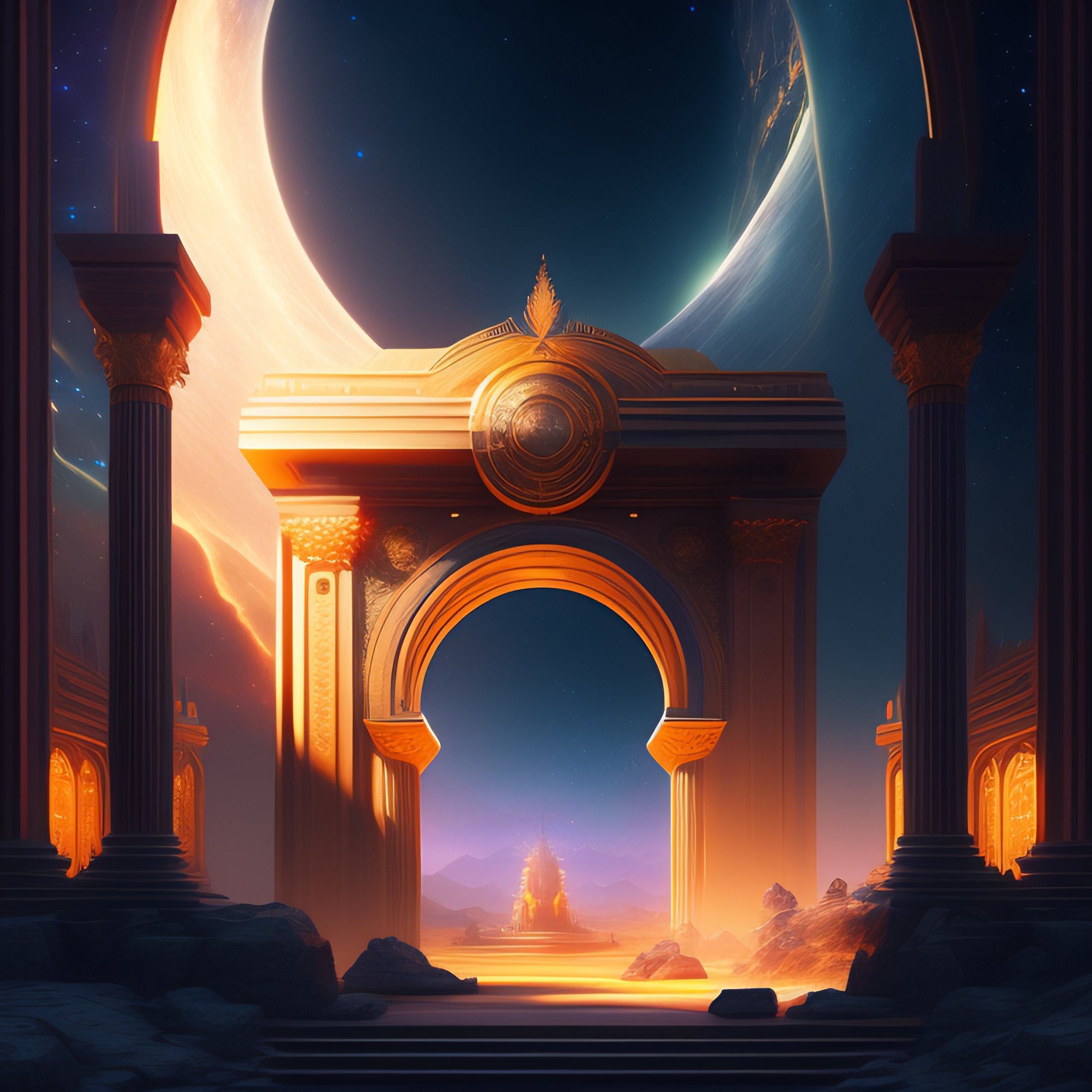 Lexica - High tech ntergalactic star gate that was discovered in ruins ...