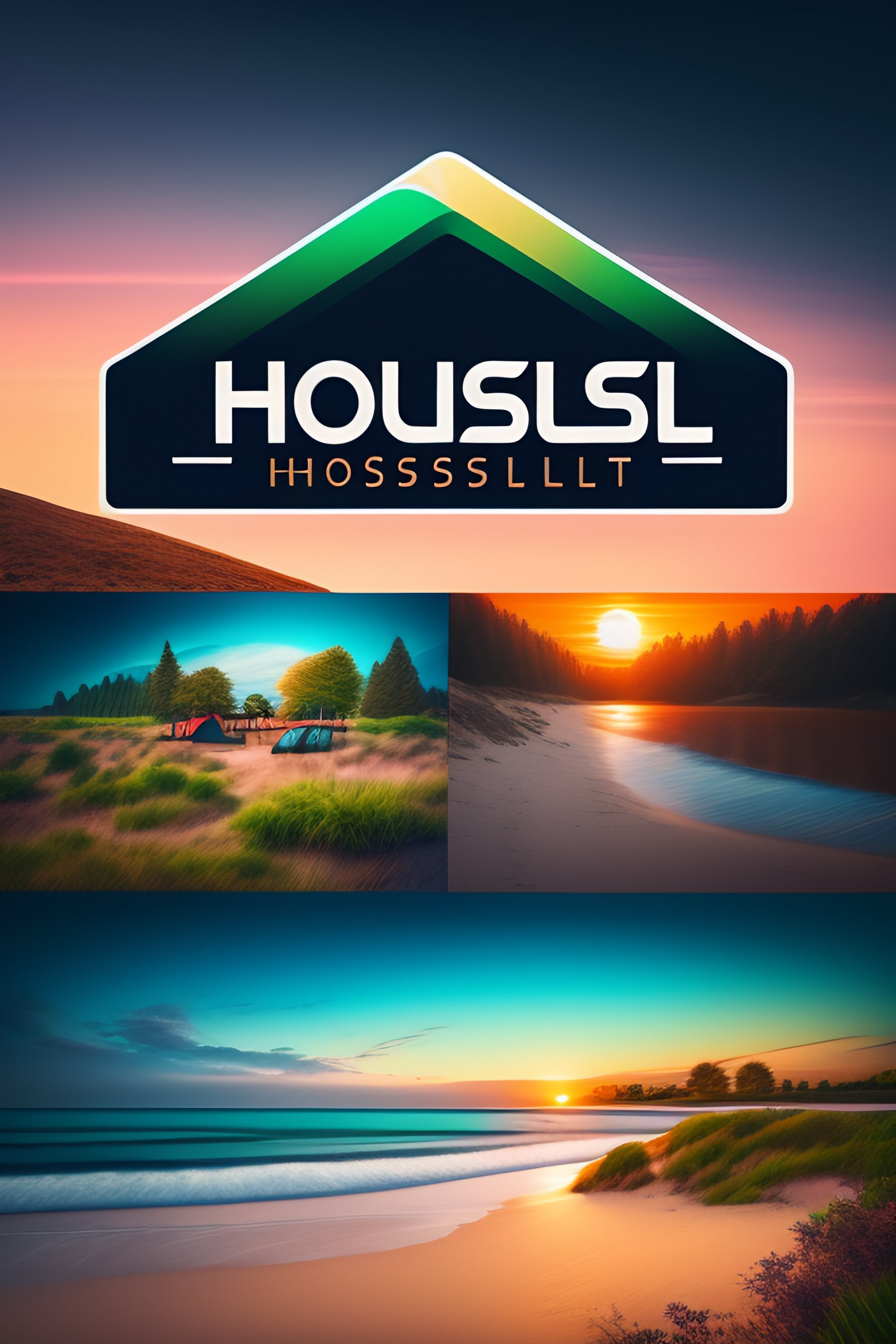 Lexica - Logo for a real estate agency named Housell, Modern, realistic