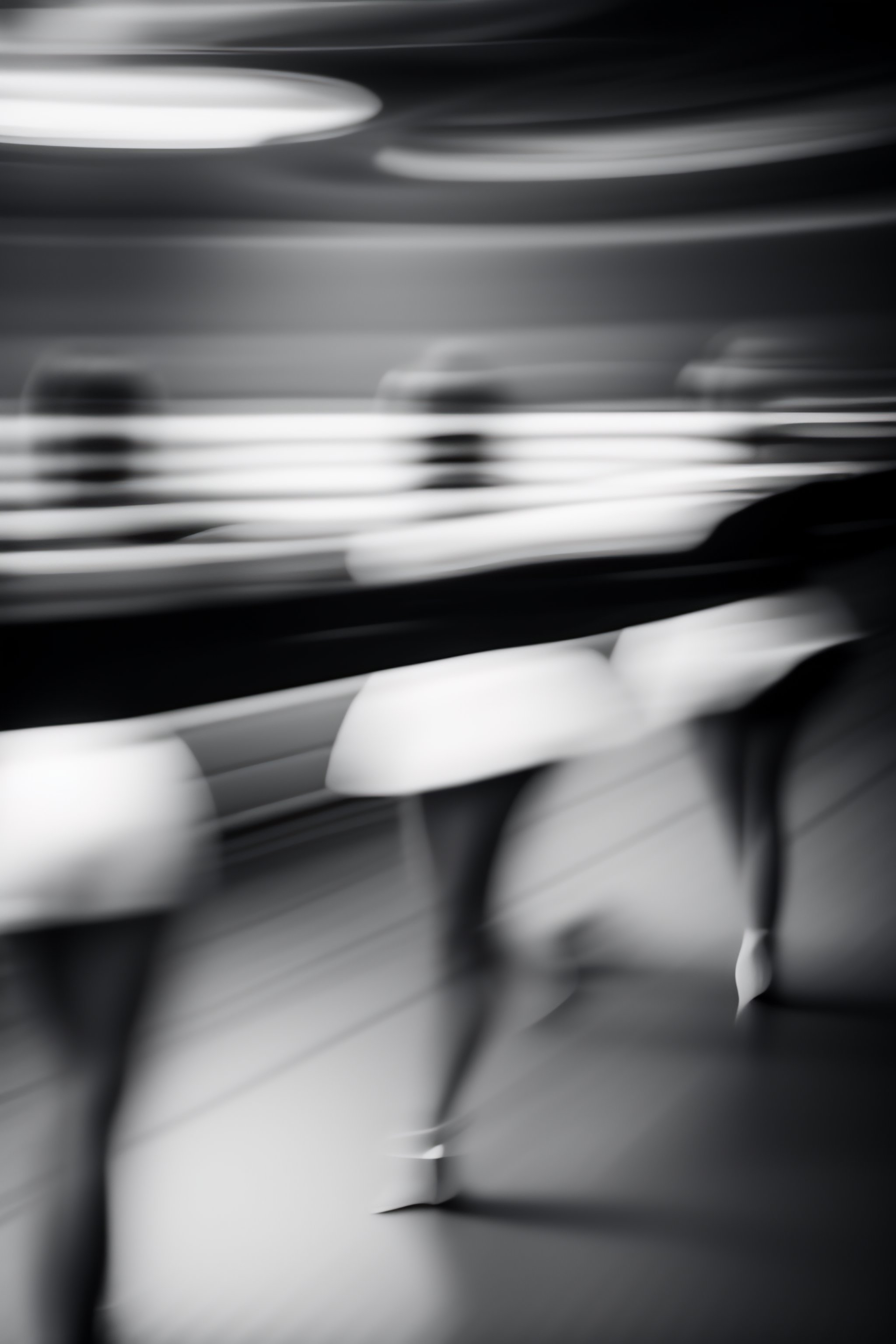 Lexica - GROUP OF BALLERINAS photography, motion blur, dreamy, black ...