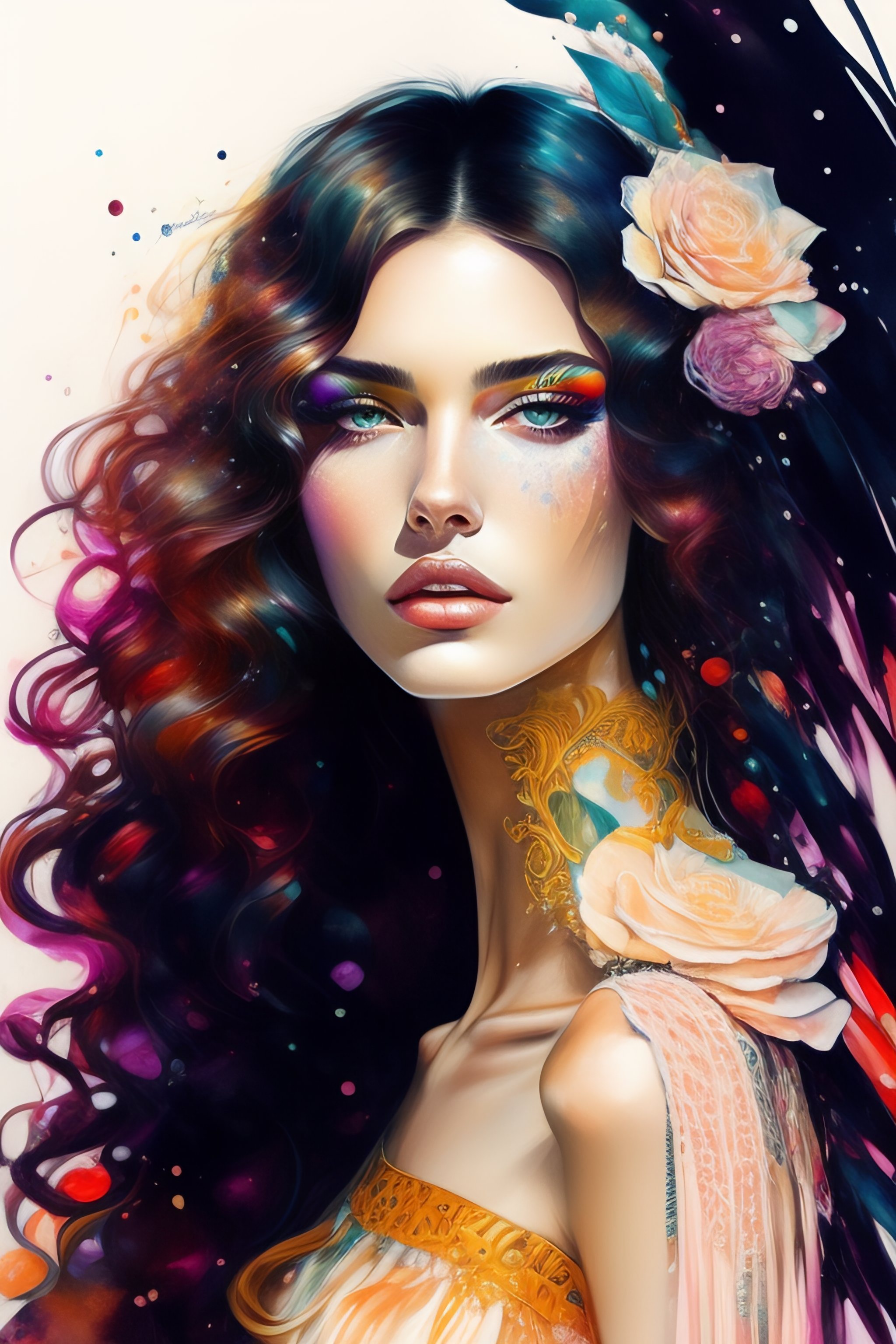 Lexica - Gangly and awkwardly drawn fashion illustration, model's eyes ...