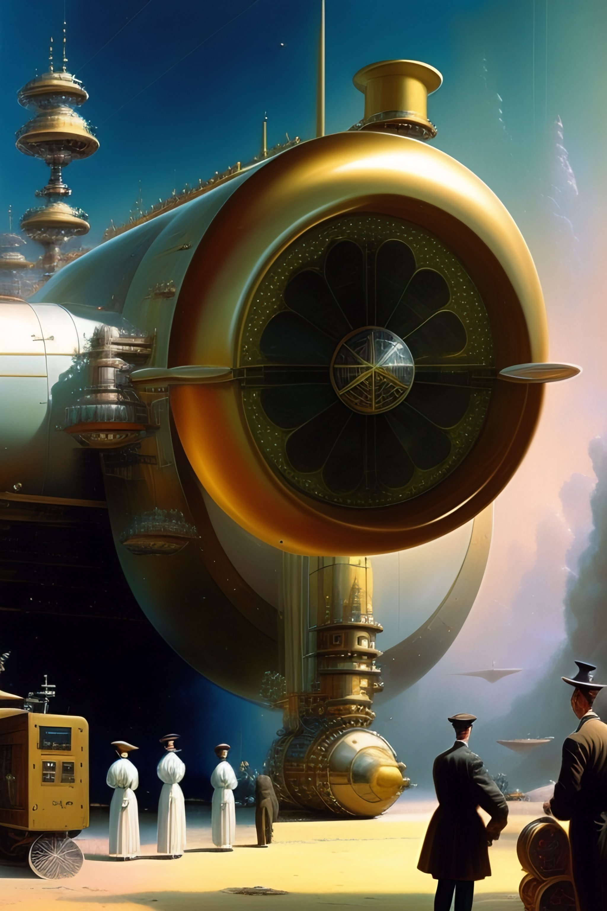 Lexica - 1 9 5 0 s retro science fiction particle accelerator scene ...