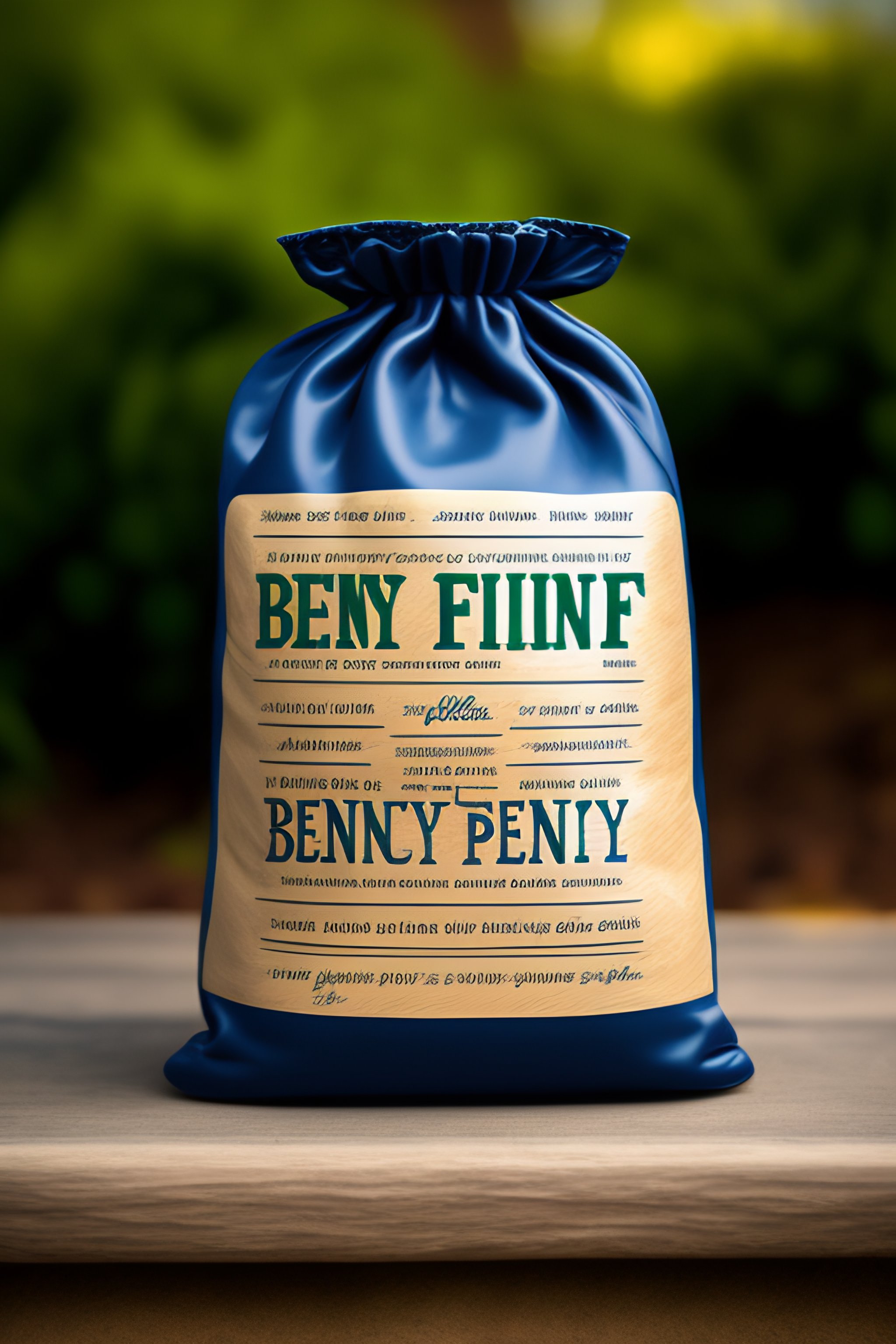 Lexica - A SACK WITH AN INSCRIPTION OF "BENNY FOODS"