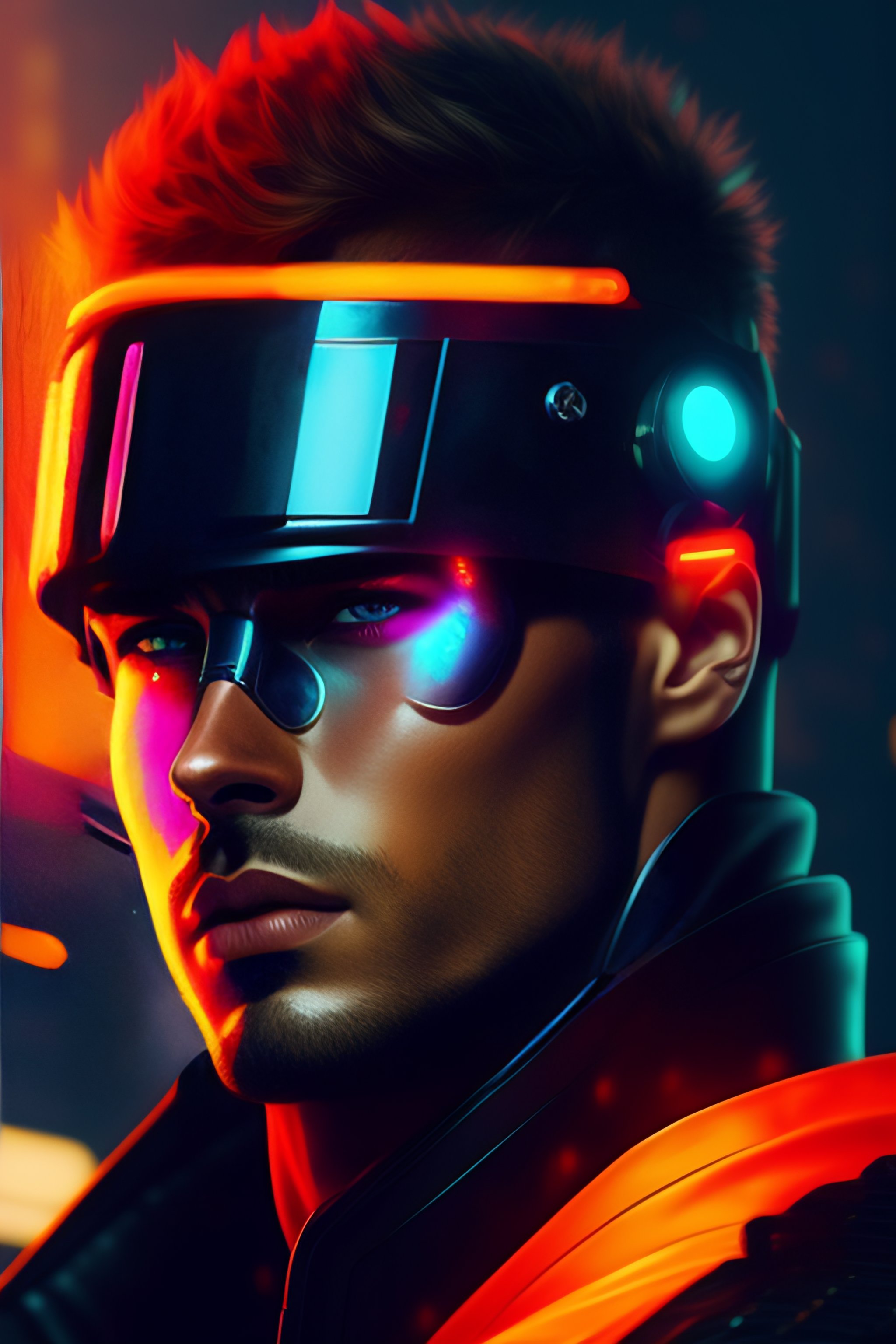 Lexica - Theo james as cyclops , cyberpunk futuristic neon. by ismail ...