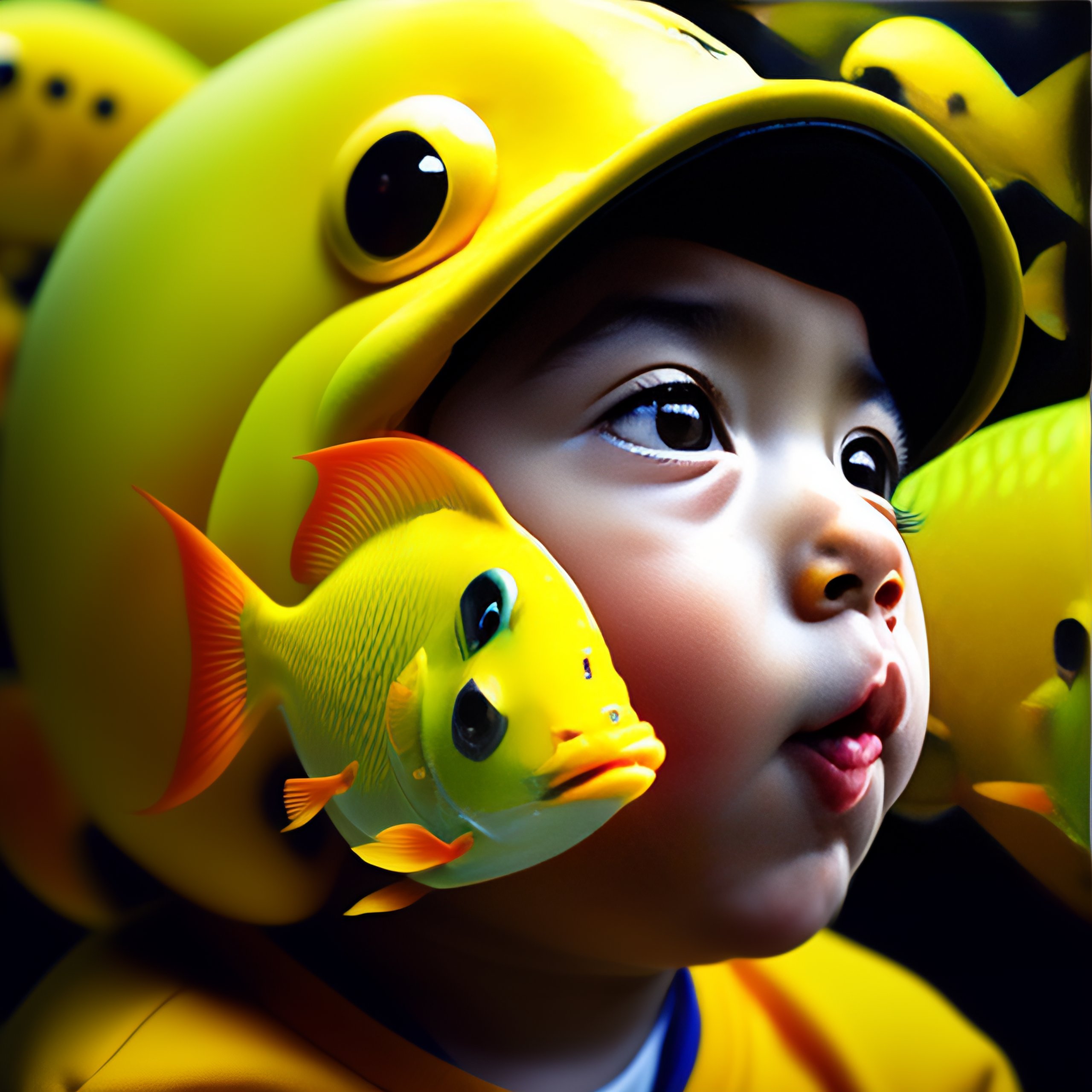 Lexica - Yellow fish speaking in a boy’s ear