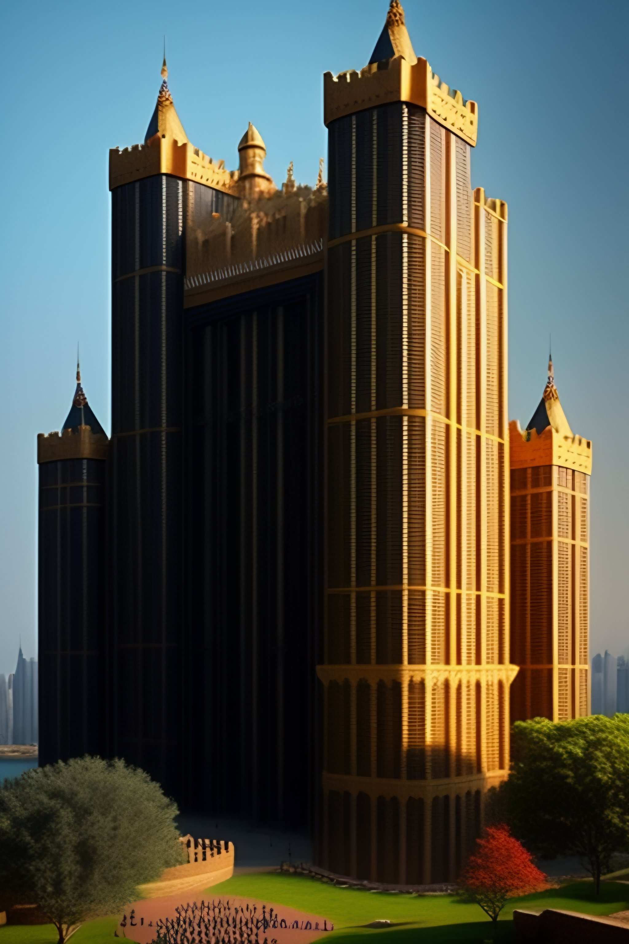 Lexica - Medieval castles built to look like a modern city, skyscrapers ...