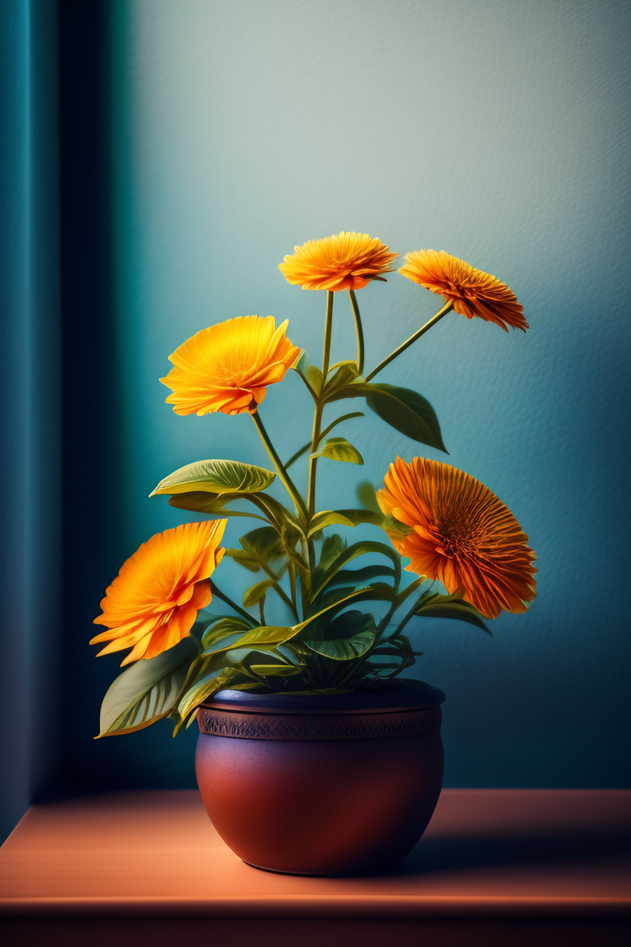 Lexica - Flower plant in nice pot, no background, beautiful colors, hq ...