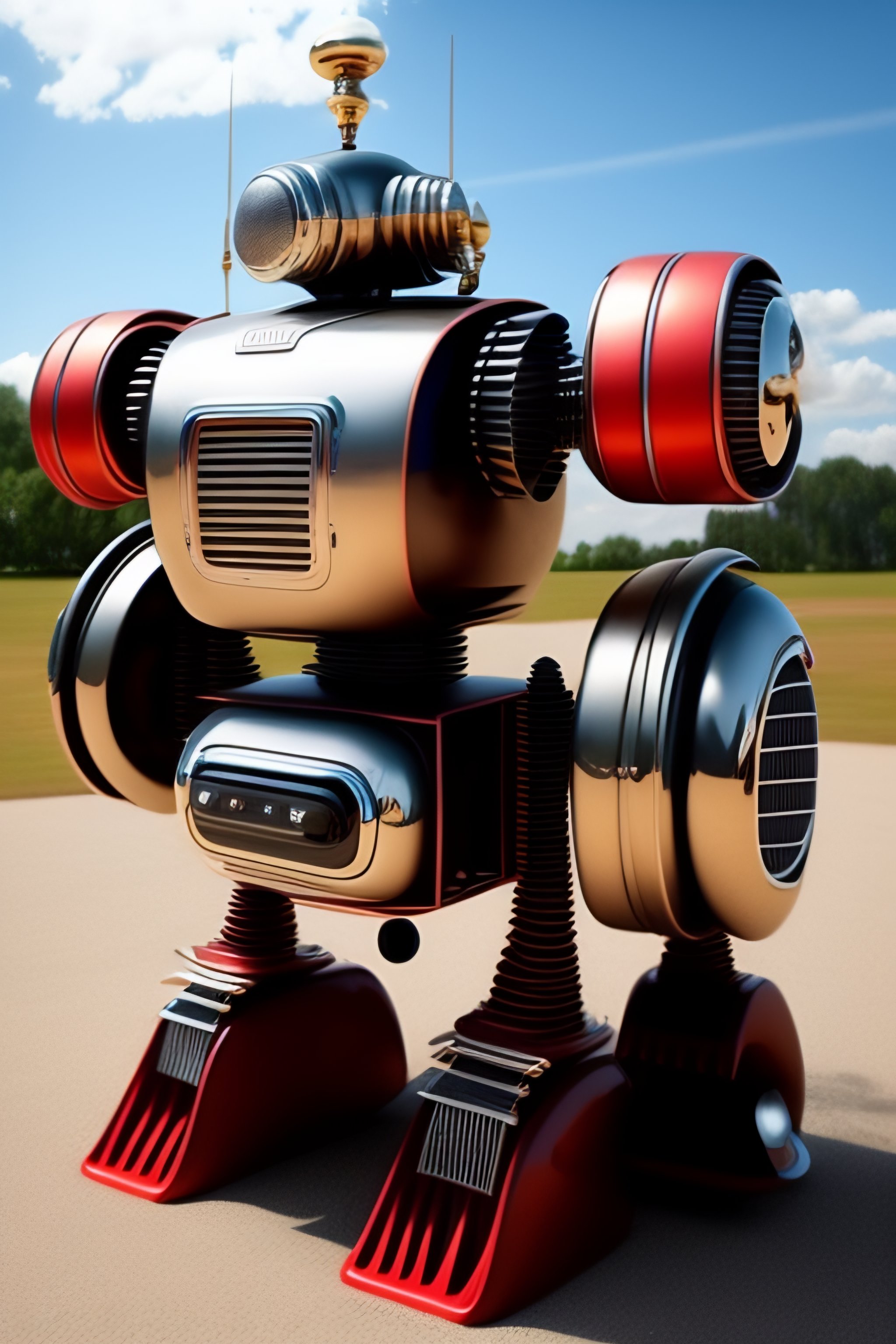 Lexica - Robot made from car parts, inspired by a 76 impala