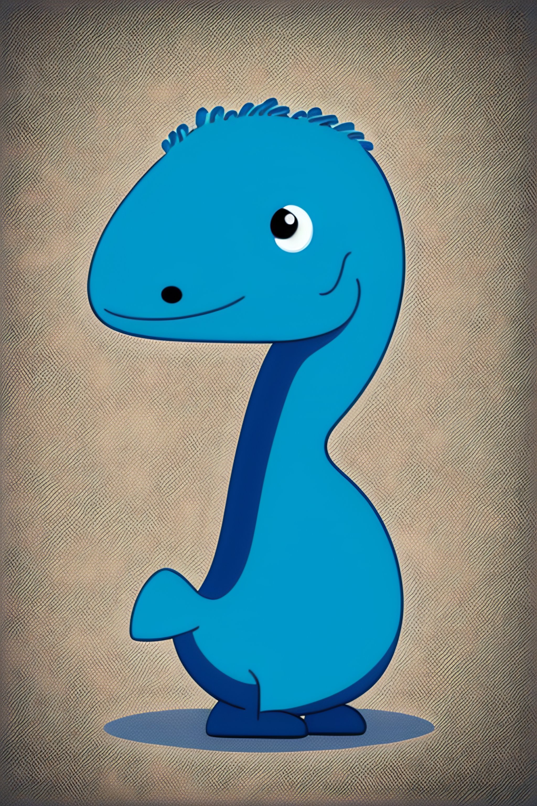 Lexica - Cute young blue brontosaurus simple illustration for children ...