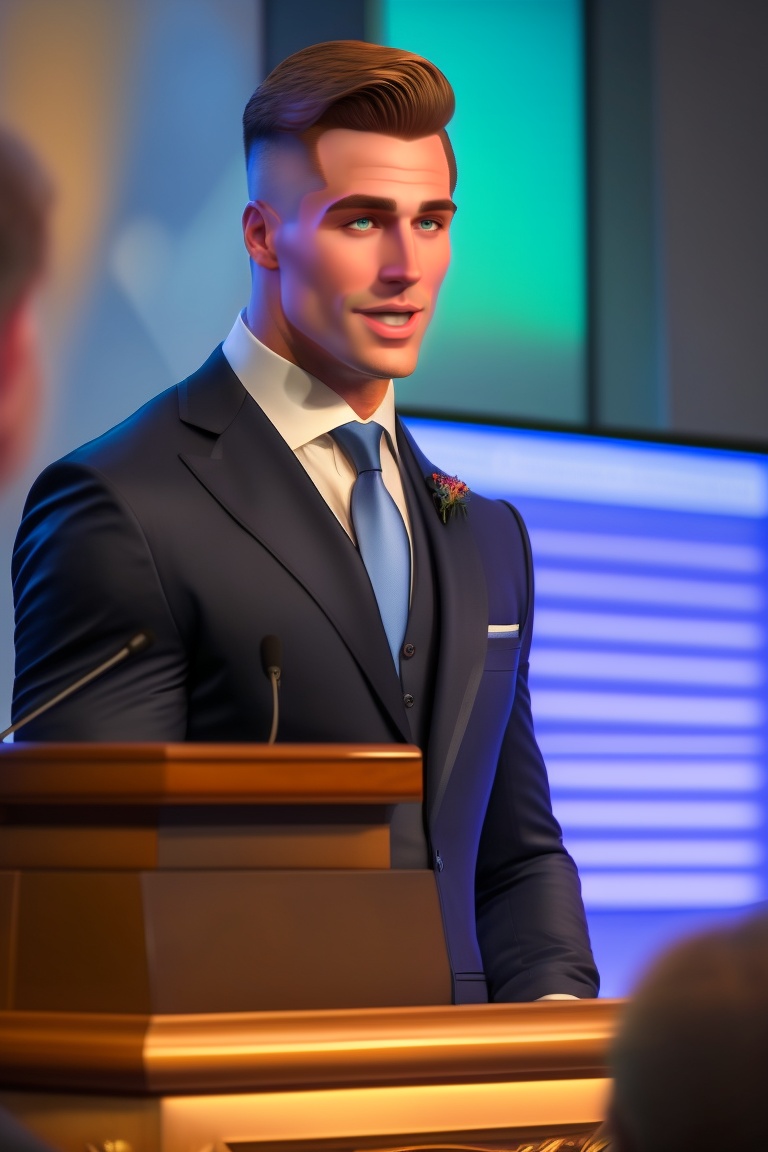 Lexica - "A realistic, dignified, and charming man wearing a suit is ...