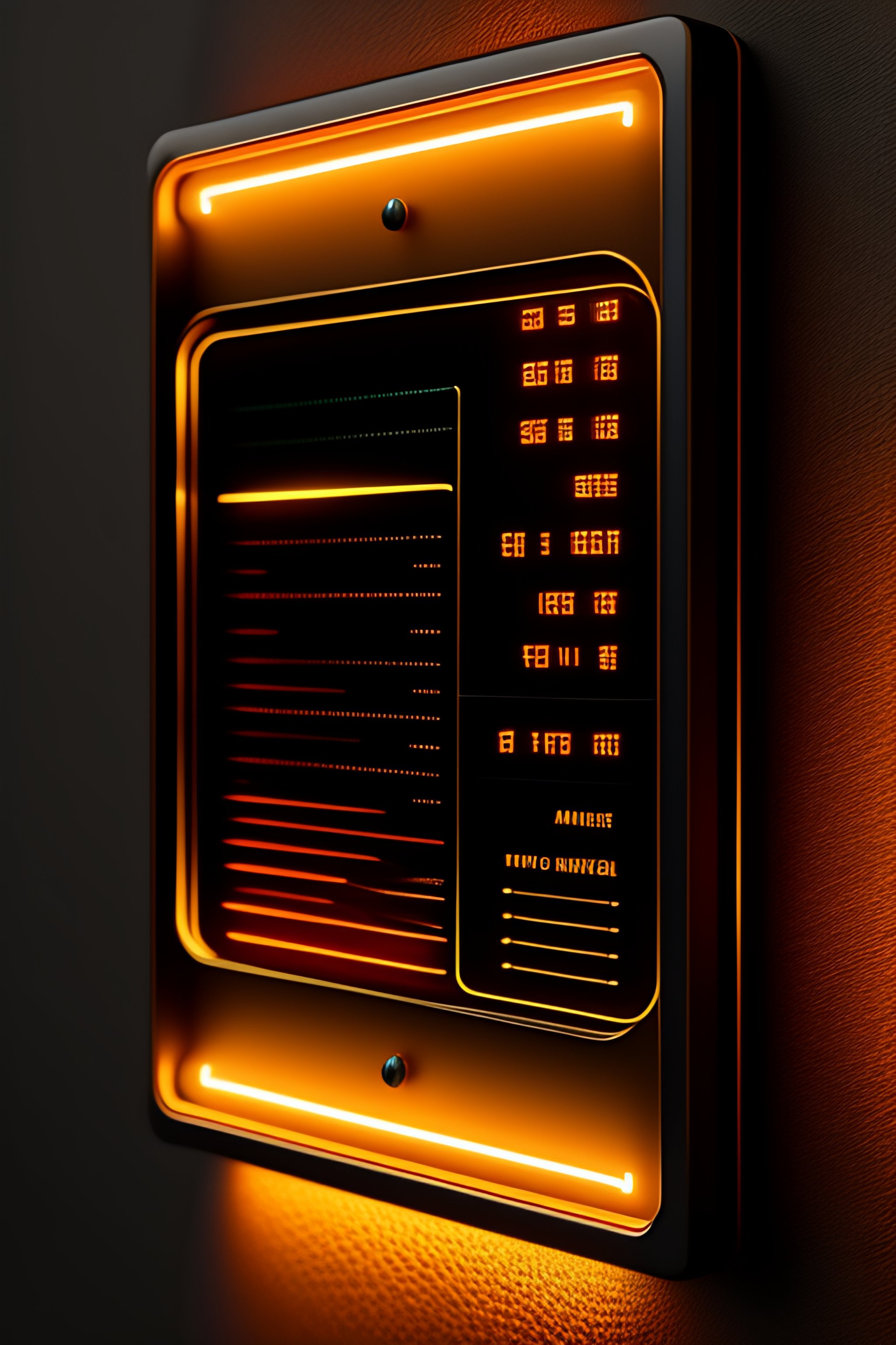 Lexica - Cyberpunk GUI rusty brown and gold panel with graphics, gauges ...