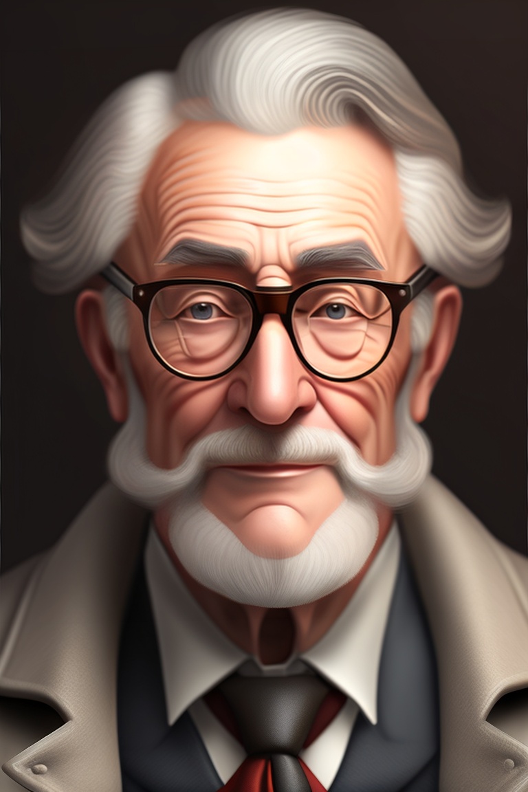 Lexica - Male character, old man, philosopher, dramatic, with glasses ...