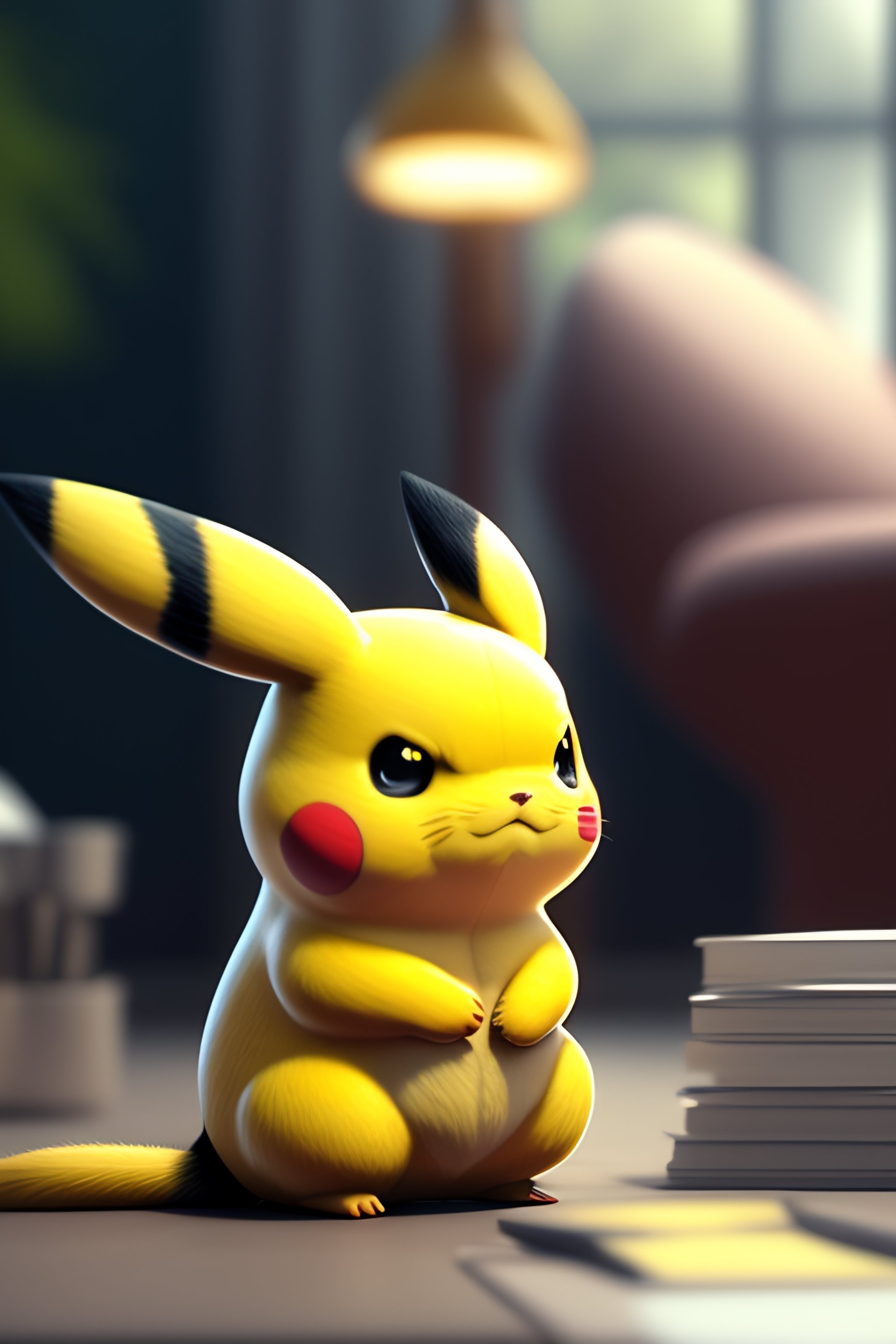 Lexica - Pikachu commiting tax fraud, paperwork, exhausted, cute ...