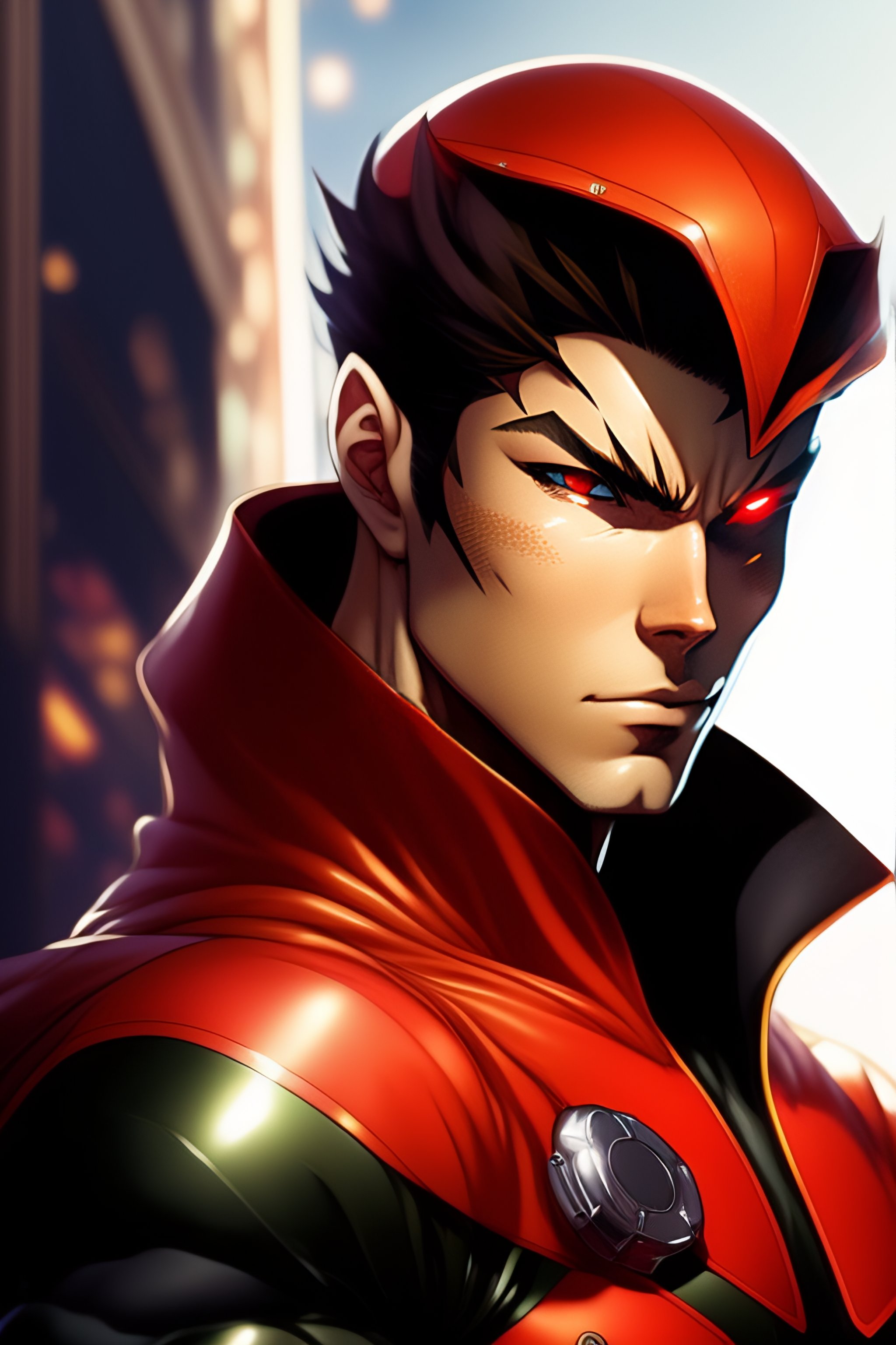 Lexica - Anime portrait of Red Hood with a Omnitrix from Ben 10 by ...