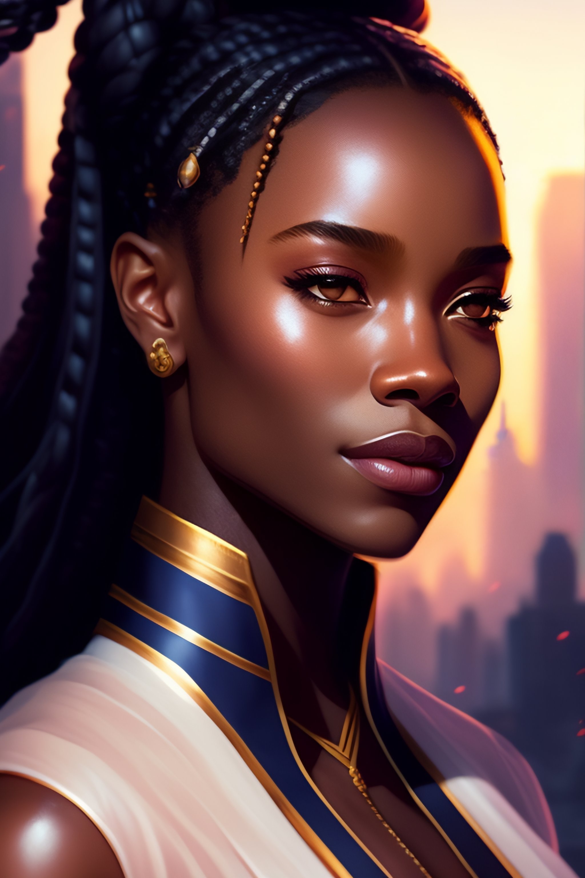 Lexica - Cute shuri from black panther, with background by greg ...