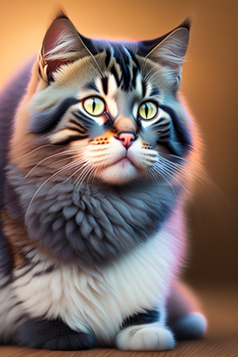 Lexica - Picture of a cute cat, simple