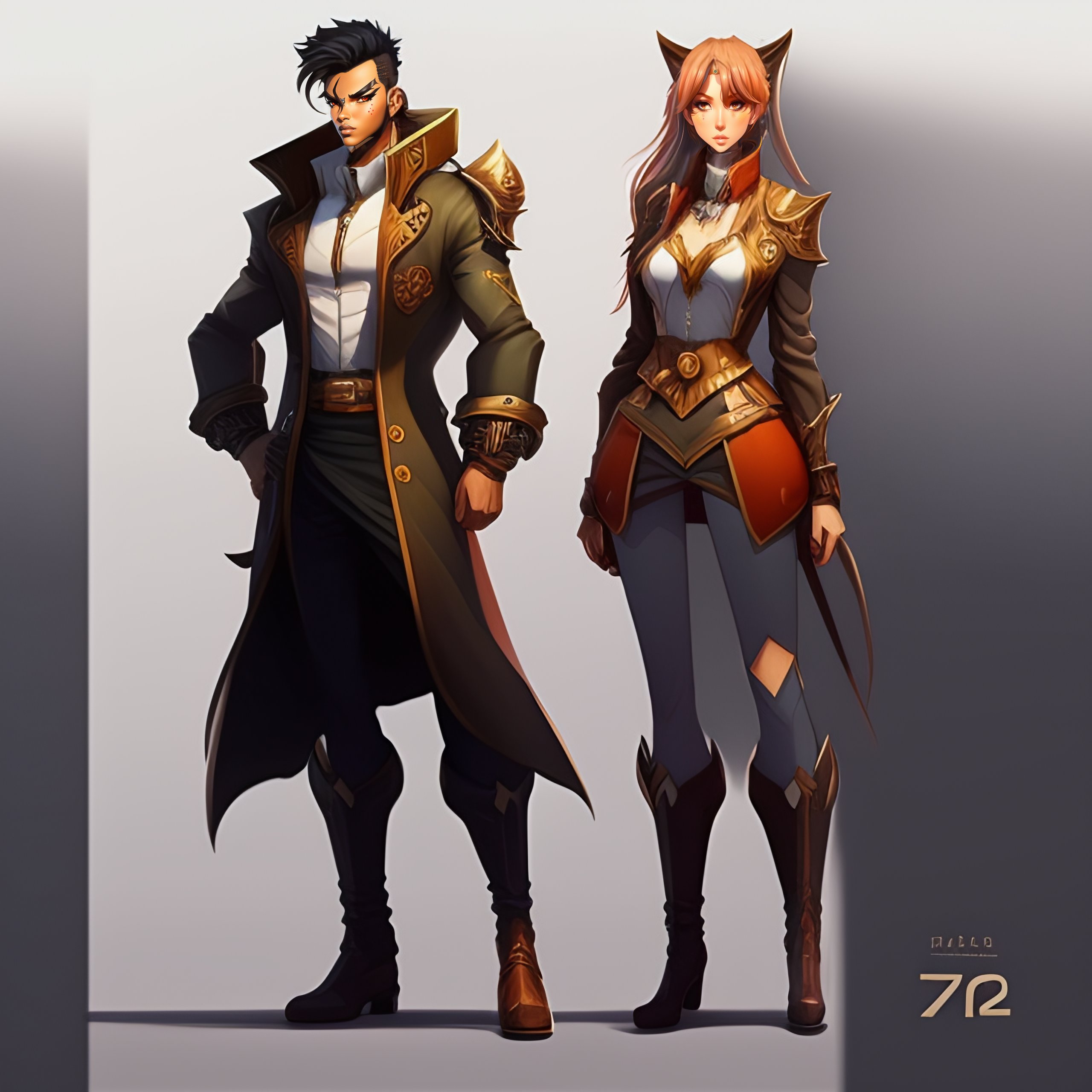 Lexica - 2D painting character full-body non-gender sketch draft style