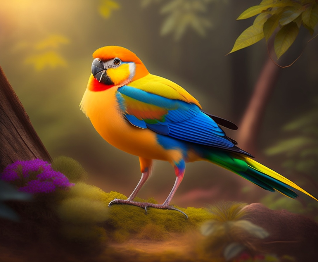 Lexica - Like the colorful parrots that flew high in the trees and the ...
