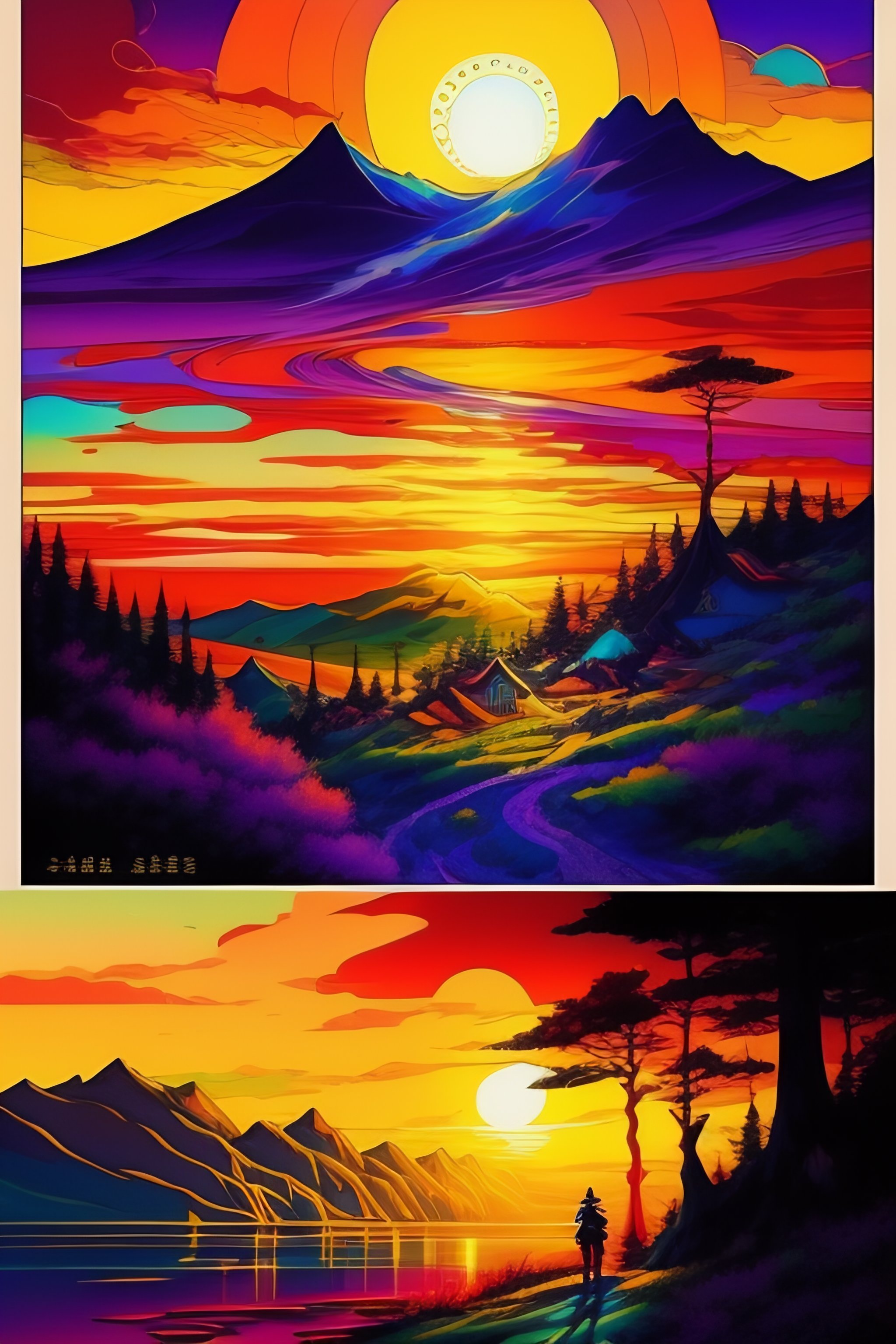 Lexica - Astonishing landscape artwork, Fusion between Cell-shading And ...