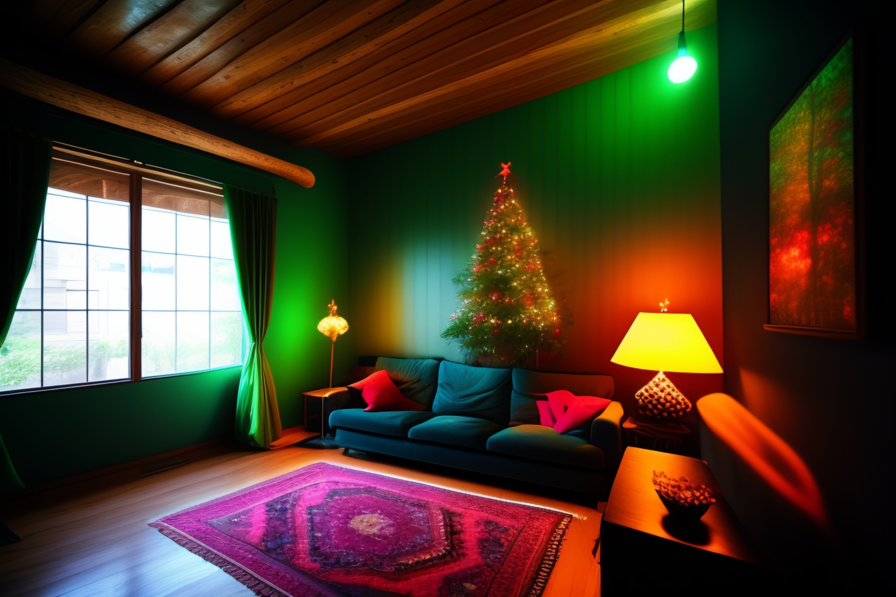 Lexica - New year party on tree house, loft style, high detail, big ...