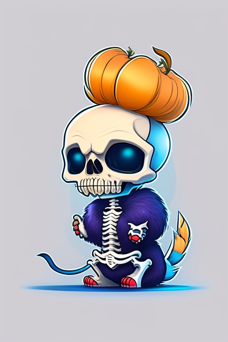 Lexica - Cute and adorable cartoon skeleton baby, bones, super cute ...